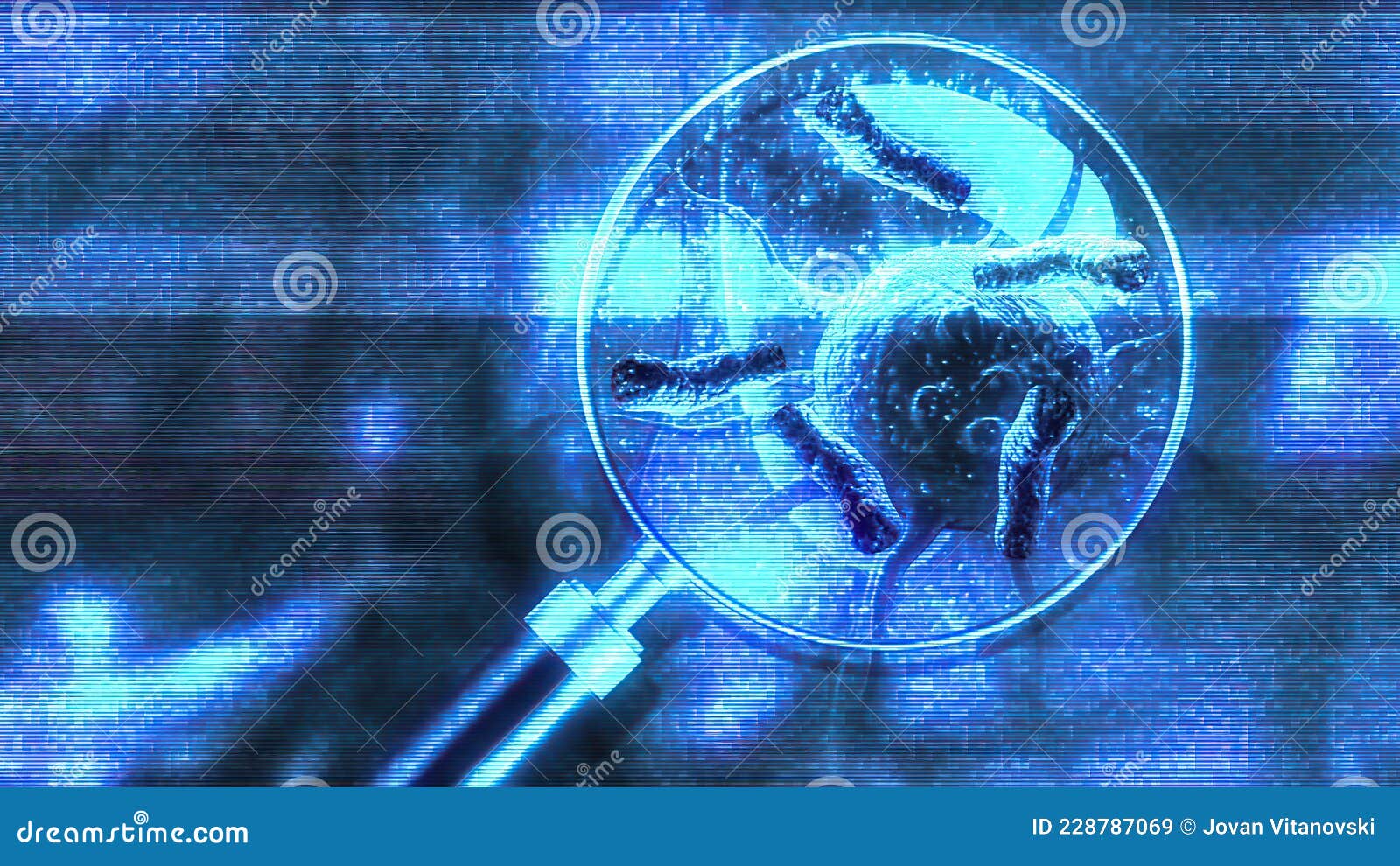 A Damaged and Disintegrating Cancer Cell Stock Illustration ...