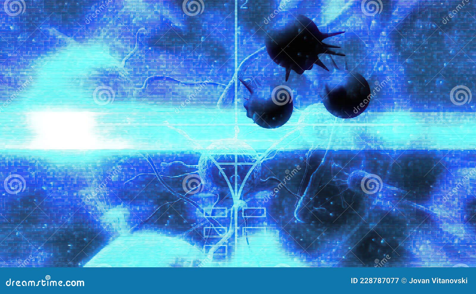 A Damaged and Disintegrating Cancer Cell Stock Illustration ...