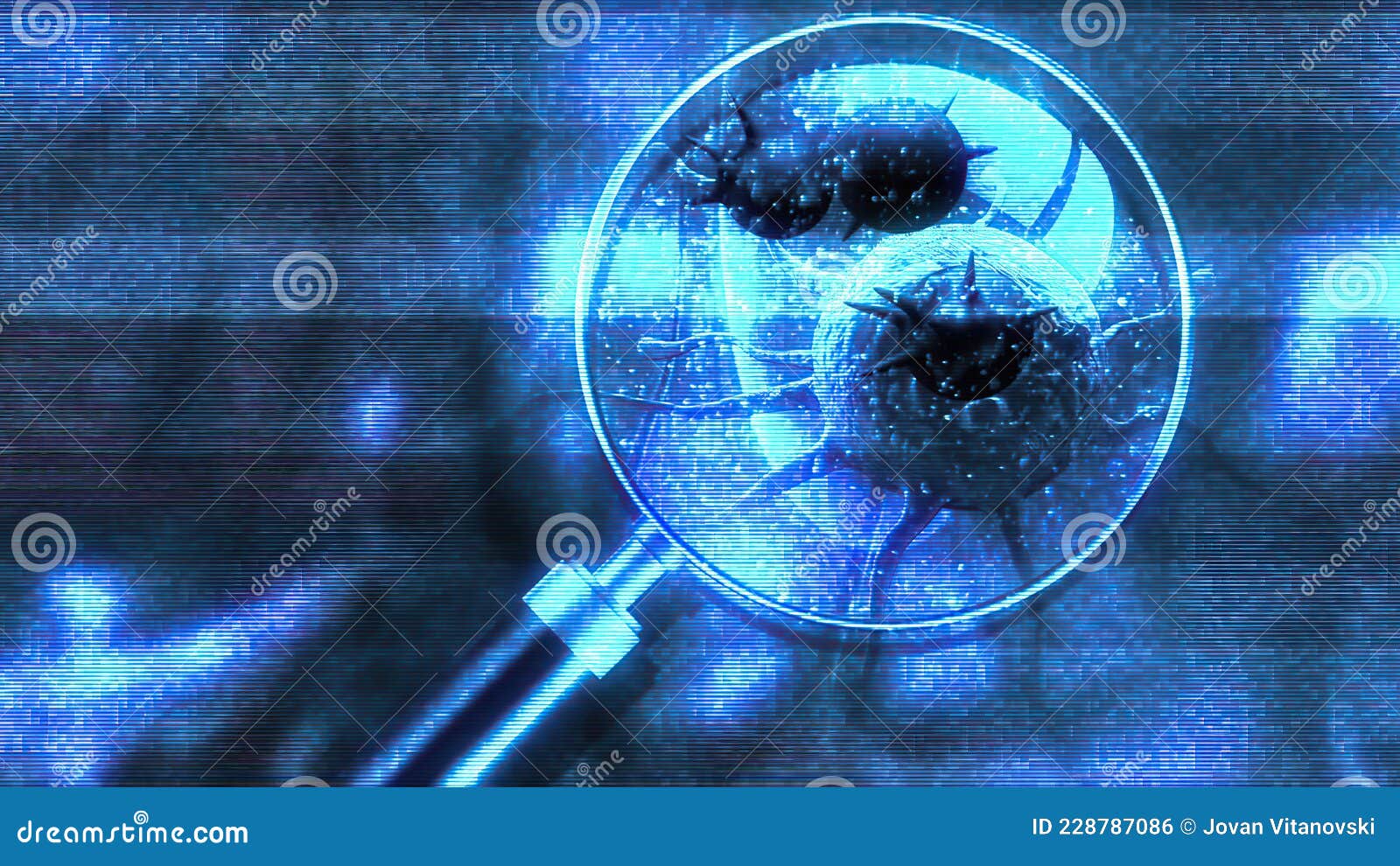 A Damaged and Disintegrating Cancer Cell Stock Illustration ...