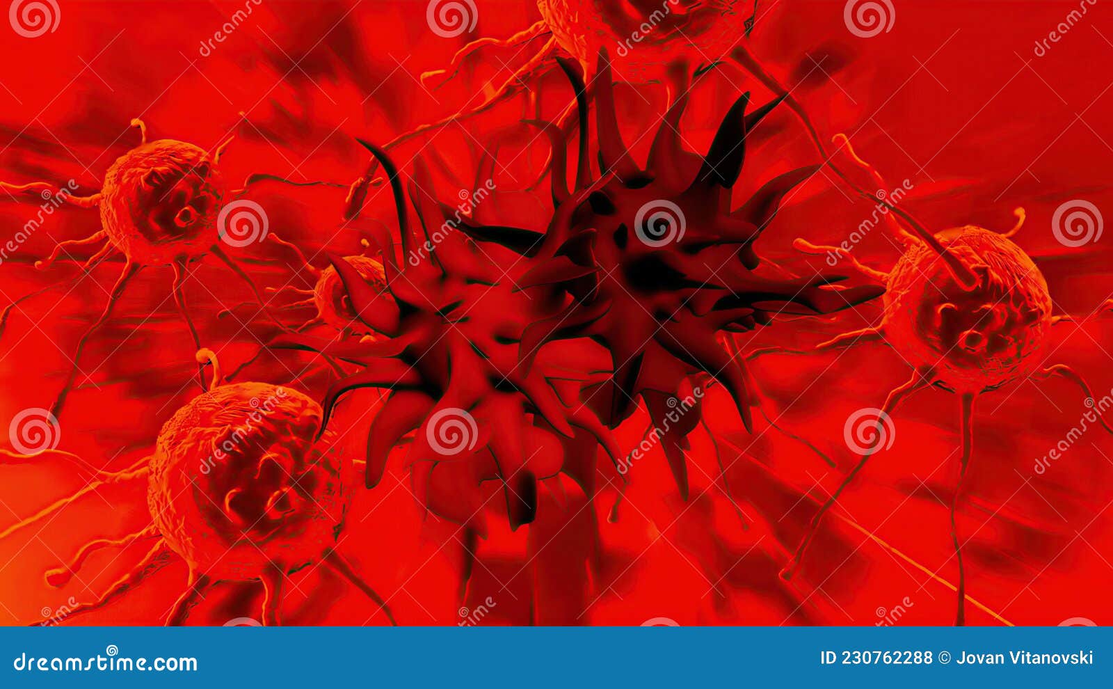 Damaged Cancer Cell Stock Photo | CartoonDealer.com #297258000