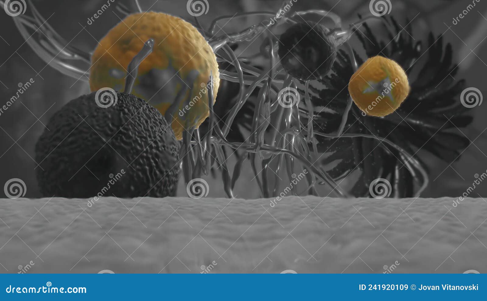 A Damaged and Disintegrating Cancer Cell Stock Illustration ...