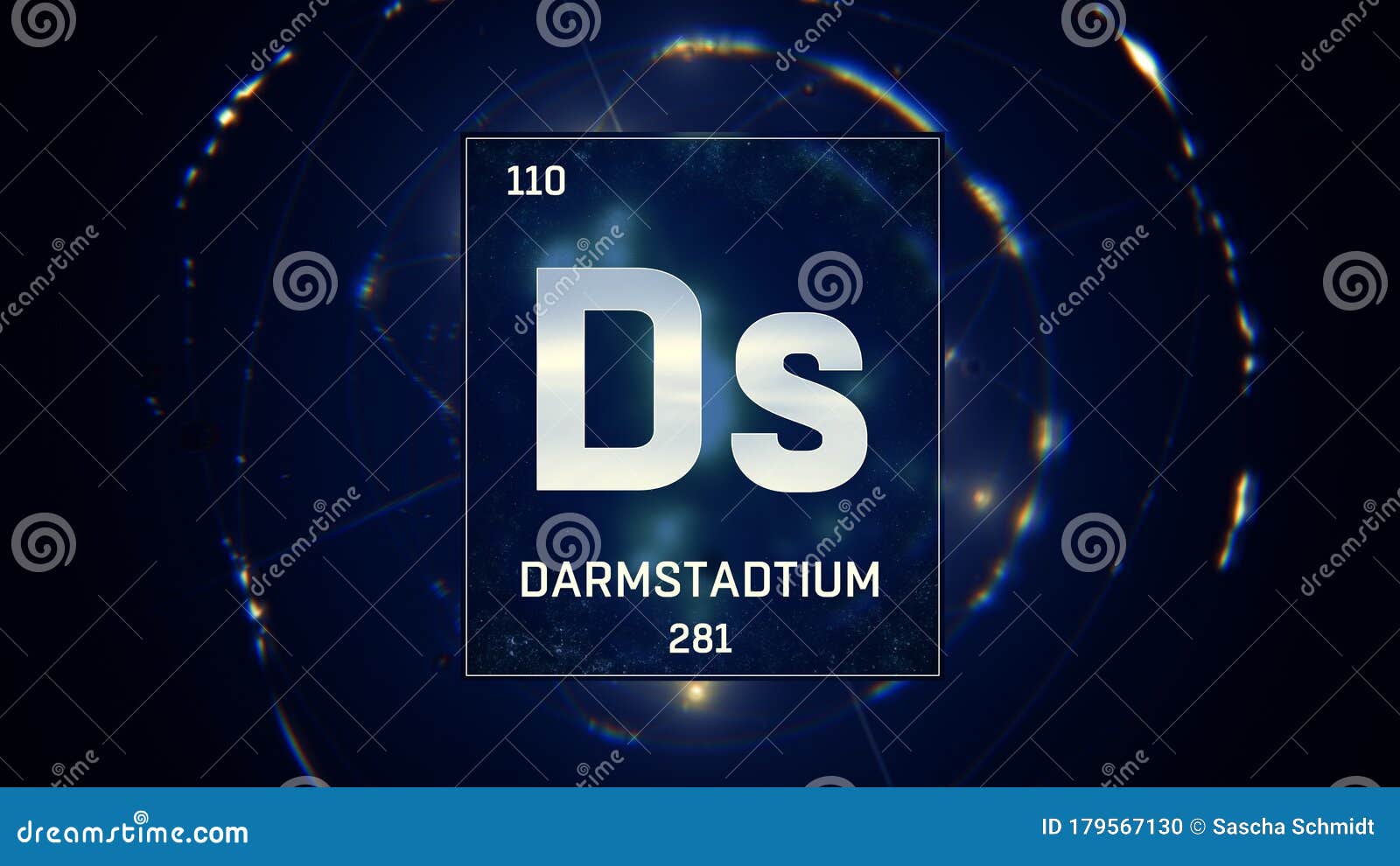Darmstadtium As Element 110 of the Periodic Table 3D Illustration on ...