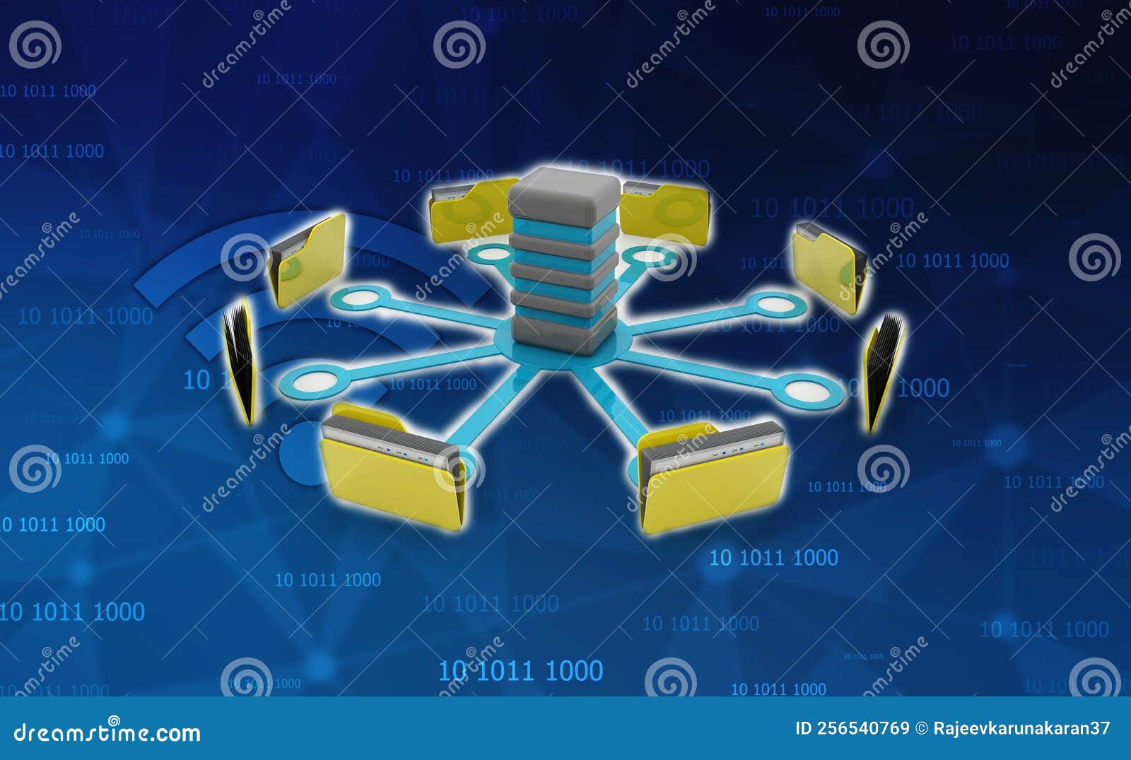 Data Sharing Concept in Internet Communication. Abstract Background 3d ...