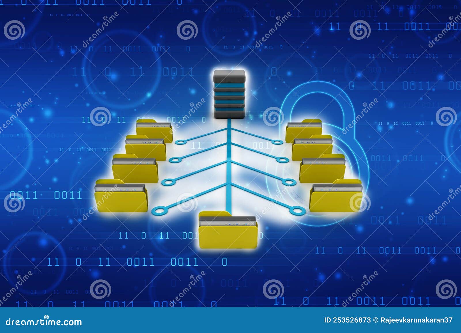 3d Illustration of Data Sharing Backgrounds Stock Illustration ...