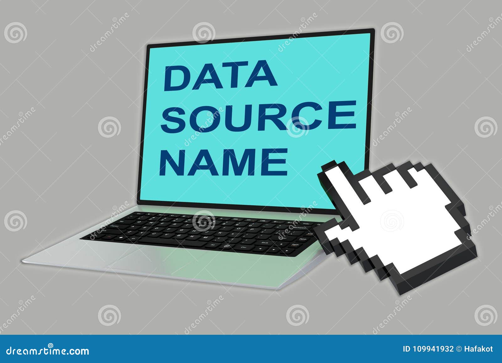 DATA SOURCE NAME concept stock illustration. Illustration of keyboard ...