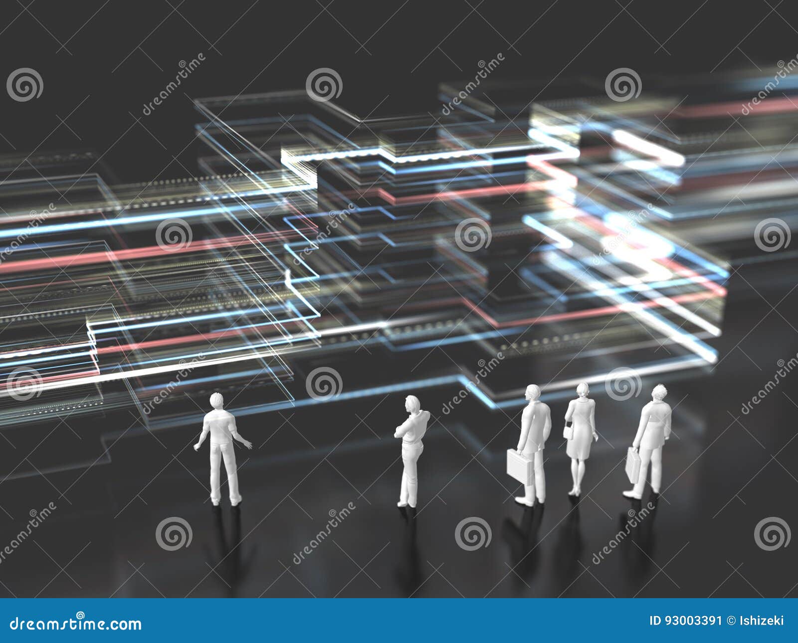 3D Illustration of Data Storm Stock Illustration - Illustration of ...