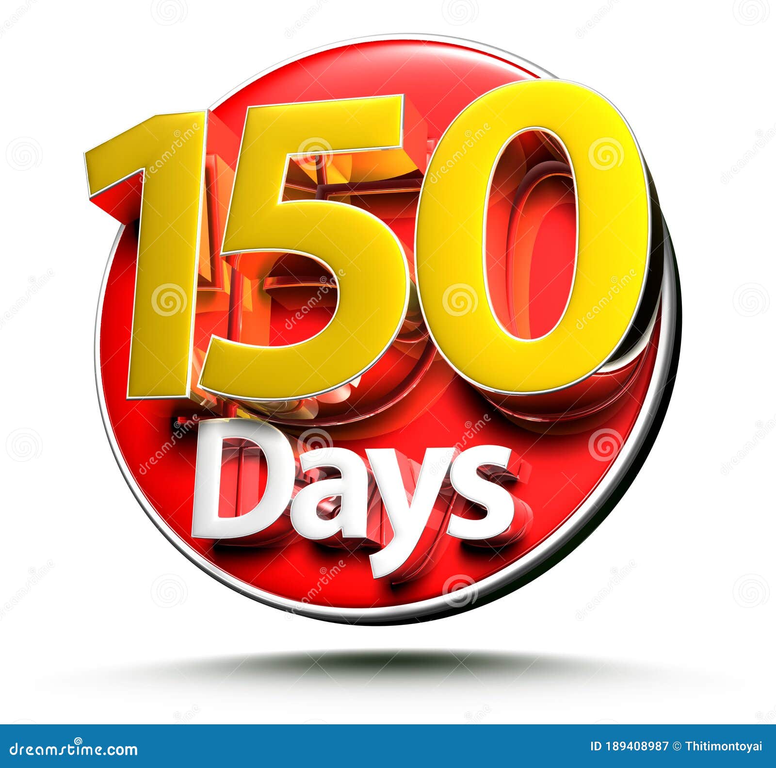 150 days 3d. stock illustration. Illustration of consumer - 189408987