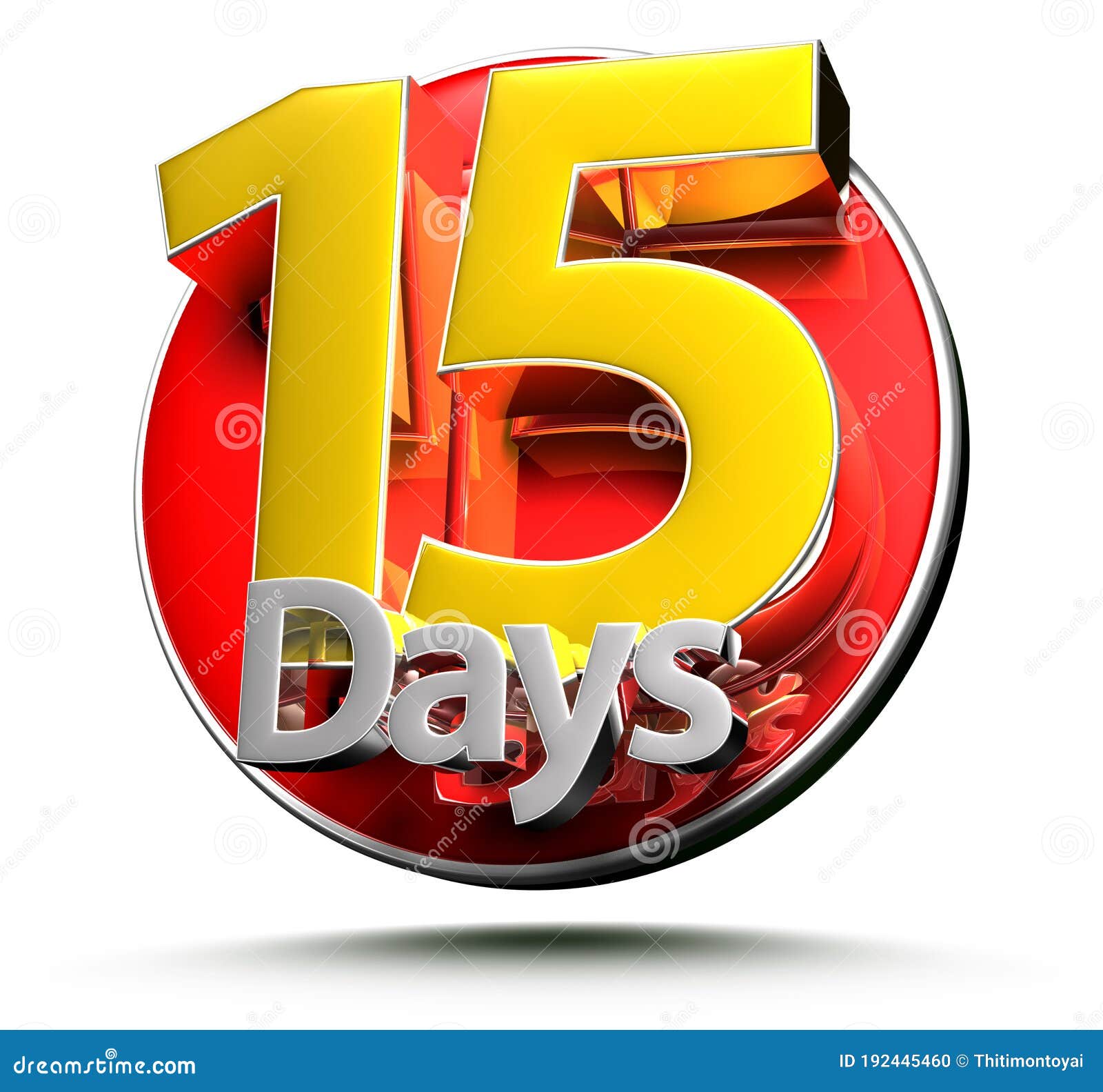 15 days 3d. stock illustration. Illustration of medal - 192445460