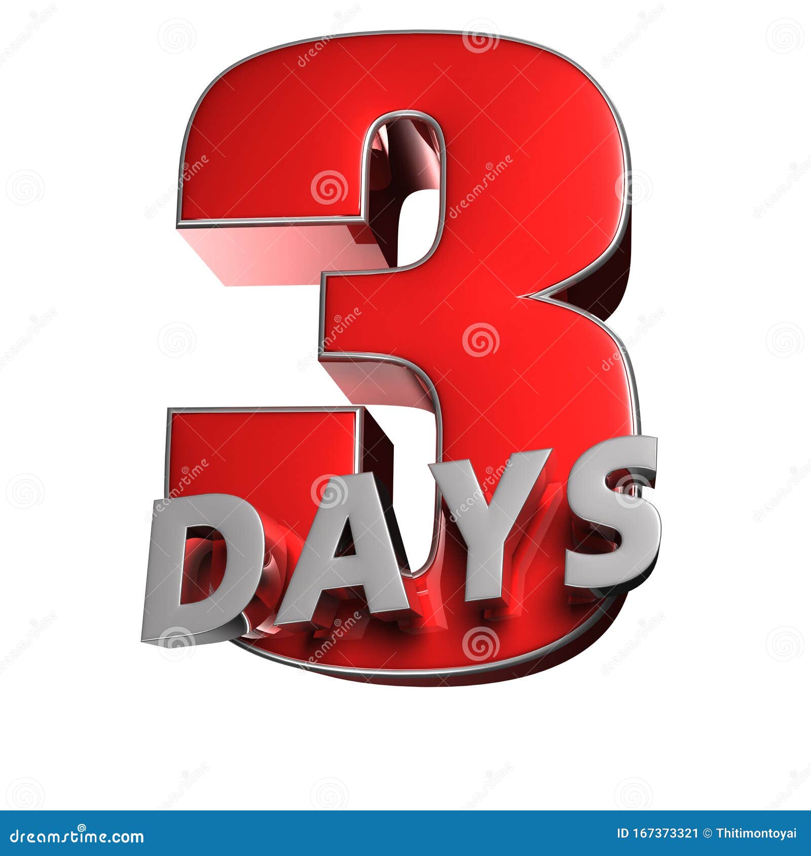 3 Days. stock illustration. Illustration of online, business - 167373321