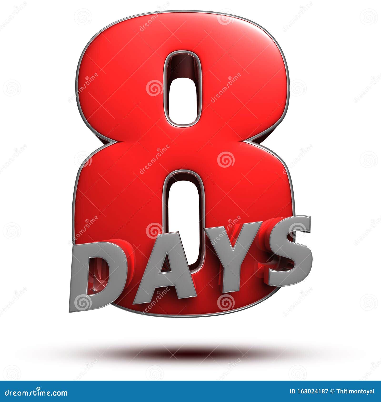 3D 8 Days. stock illustration. Illustration of industry - 168024187