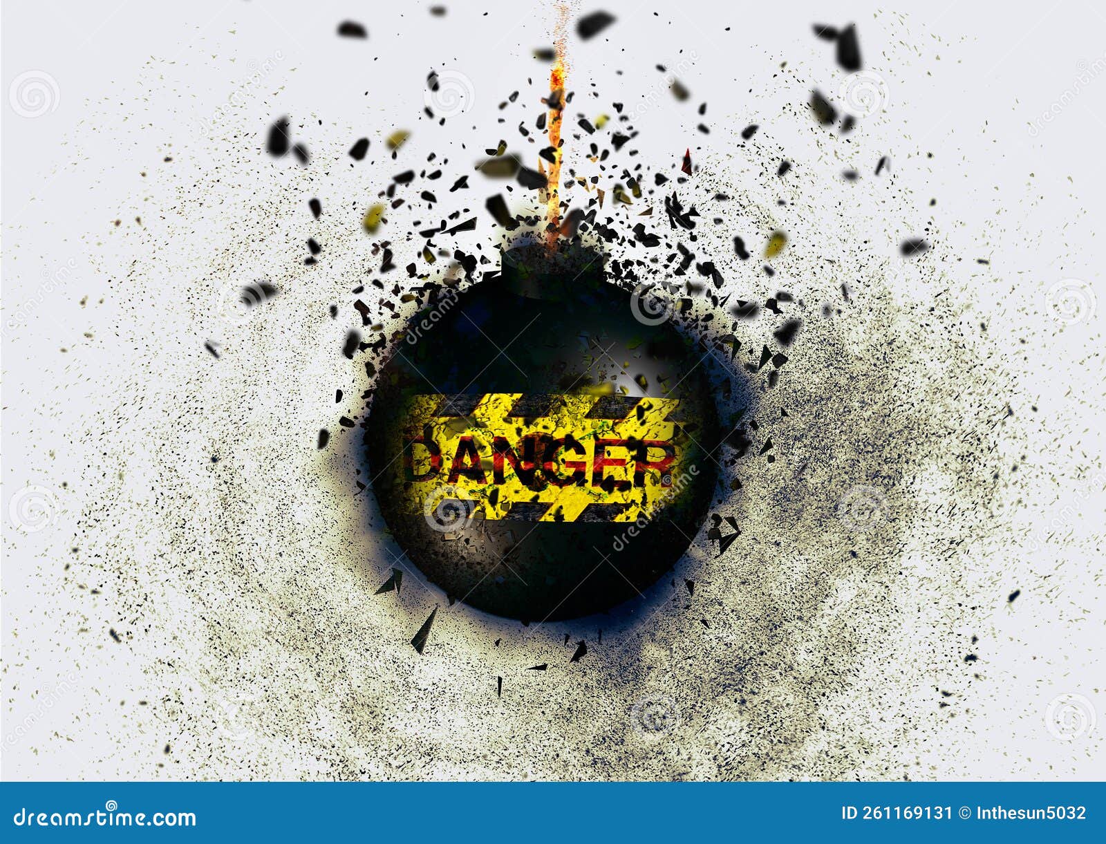 3d Illustration De L'explosion D'une Bombe Illustration Stock ...