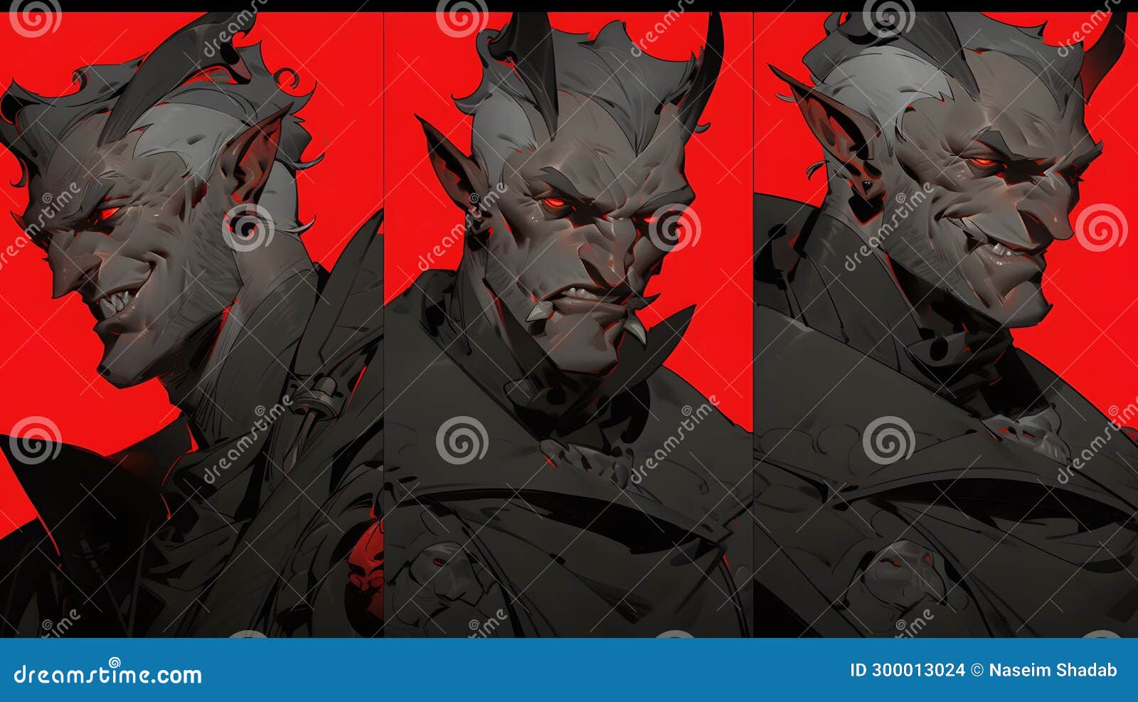 Devil King stock illustration. Illustration of cartoon - 300013024