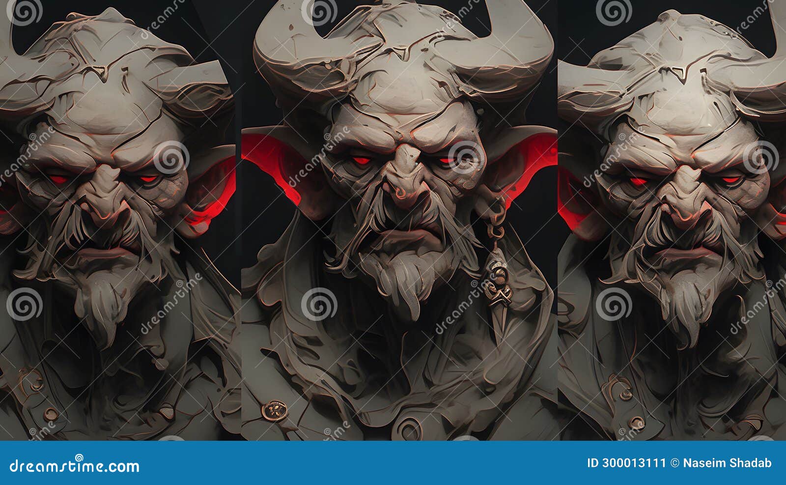 Devil King stock illustration. Illustration of cartoon - 300013111