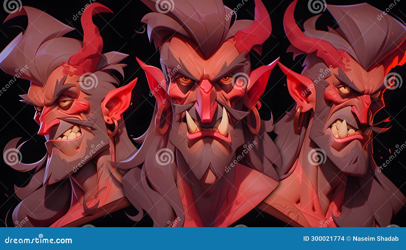 Devil King stock illustration. Illustration of face - 300021774