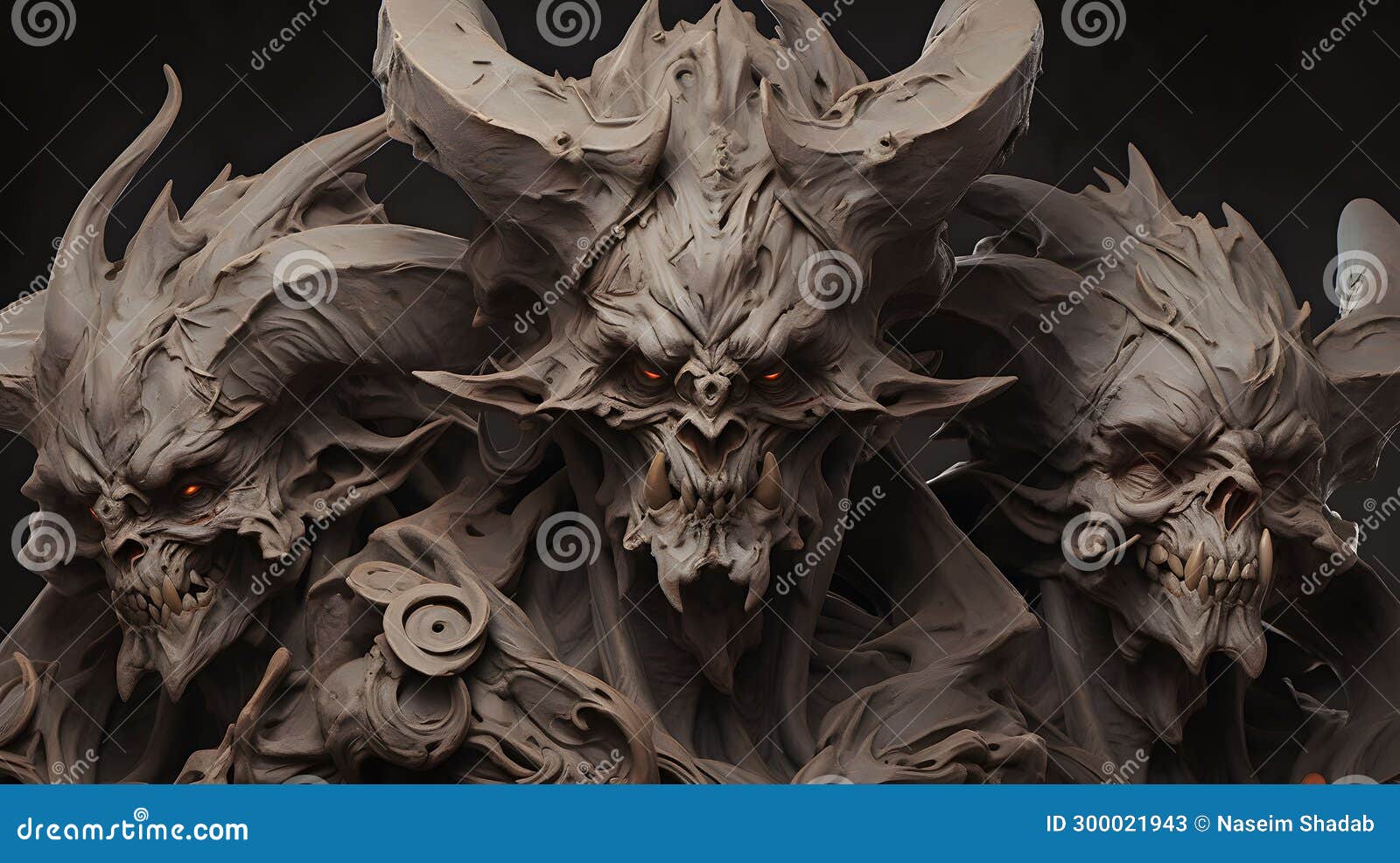 Devil King stock illustration. Illustration of cartoon - 300021943