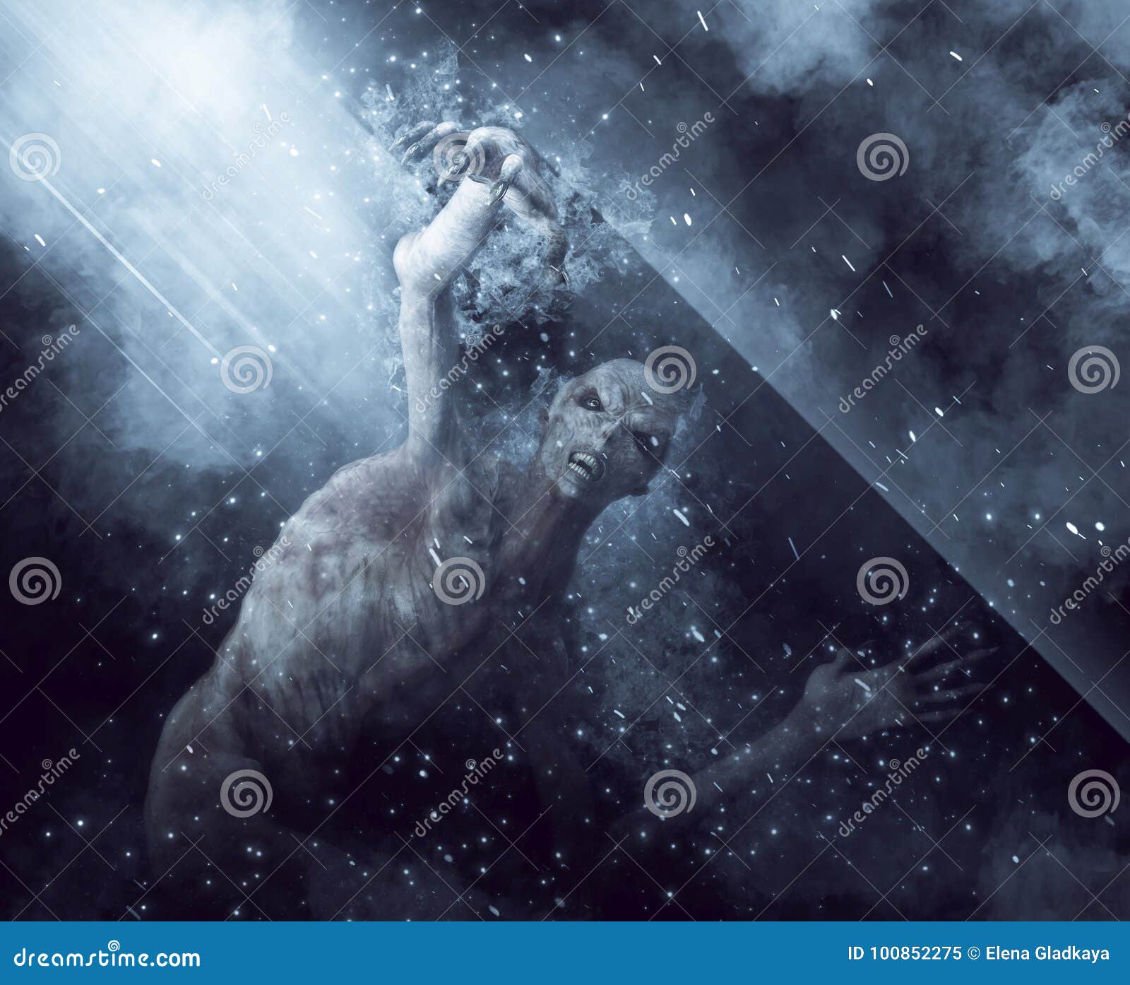 Demon Monster 3D Illustration Stock Illustration - Illustration of ...