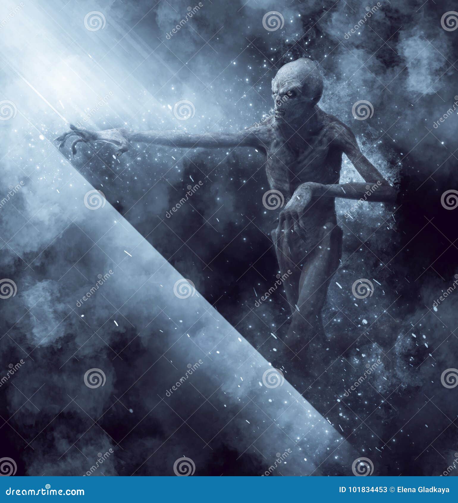 Demon Monster 3D Illustration Stock Illustration - Illustration of ...