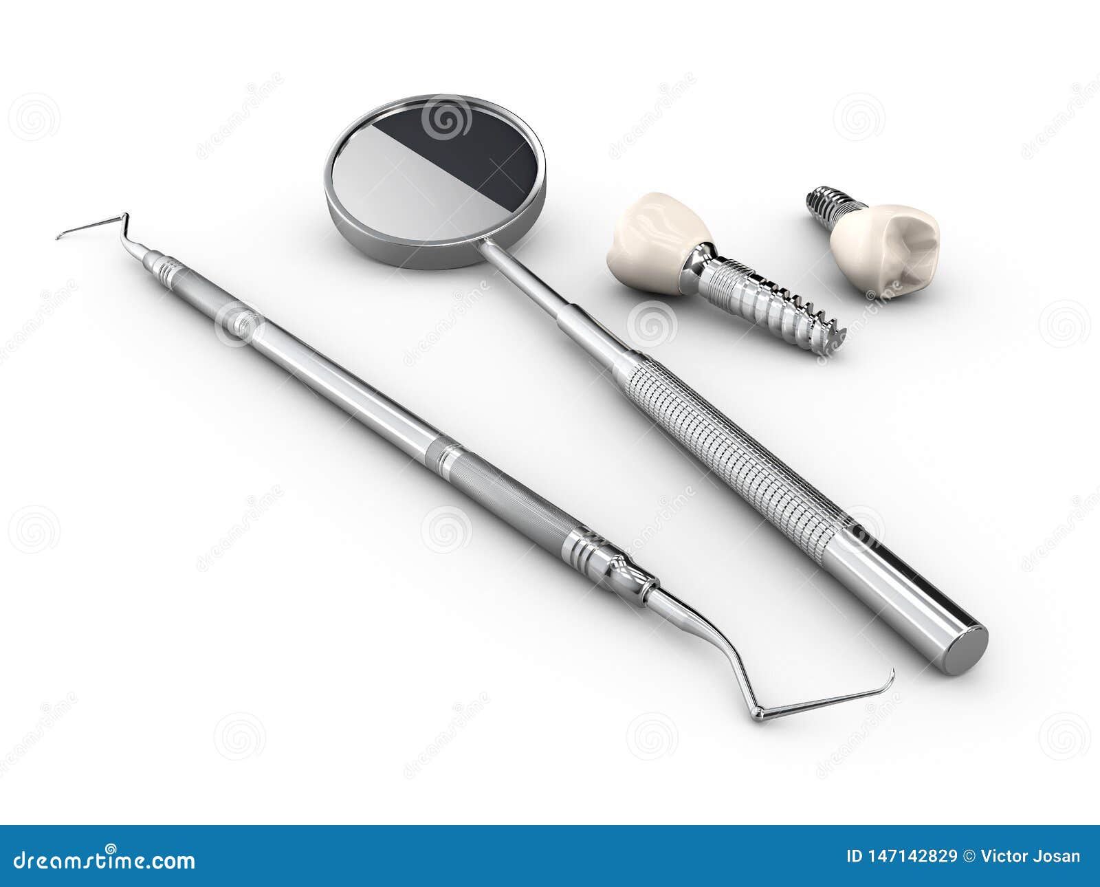 Dental Model Of A Tooth, Illustration As A Concept Of Dental ...