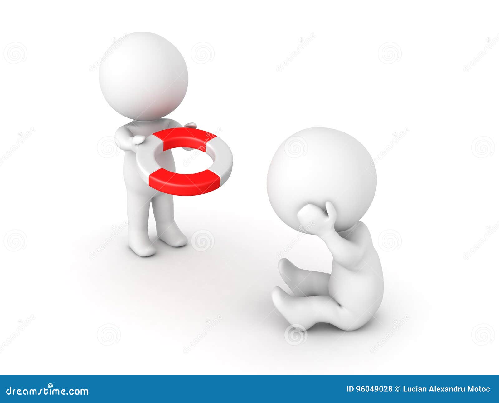 3D Illustration Depicting the Concept of of Offering Help or Sup Stock ...