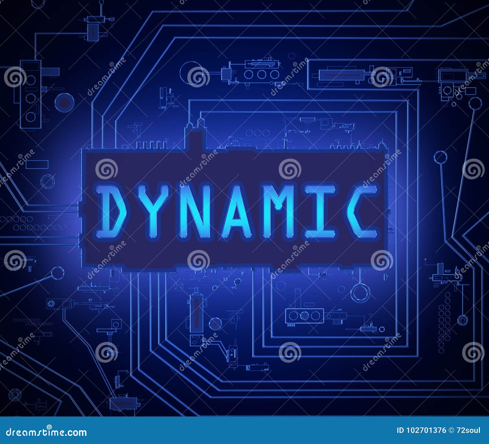 Dynamic tech concept. stock illustration. Illustration of board - 102701376