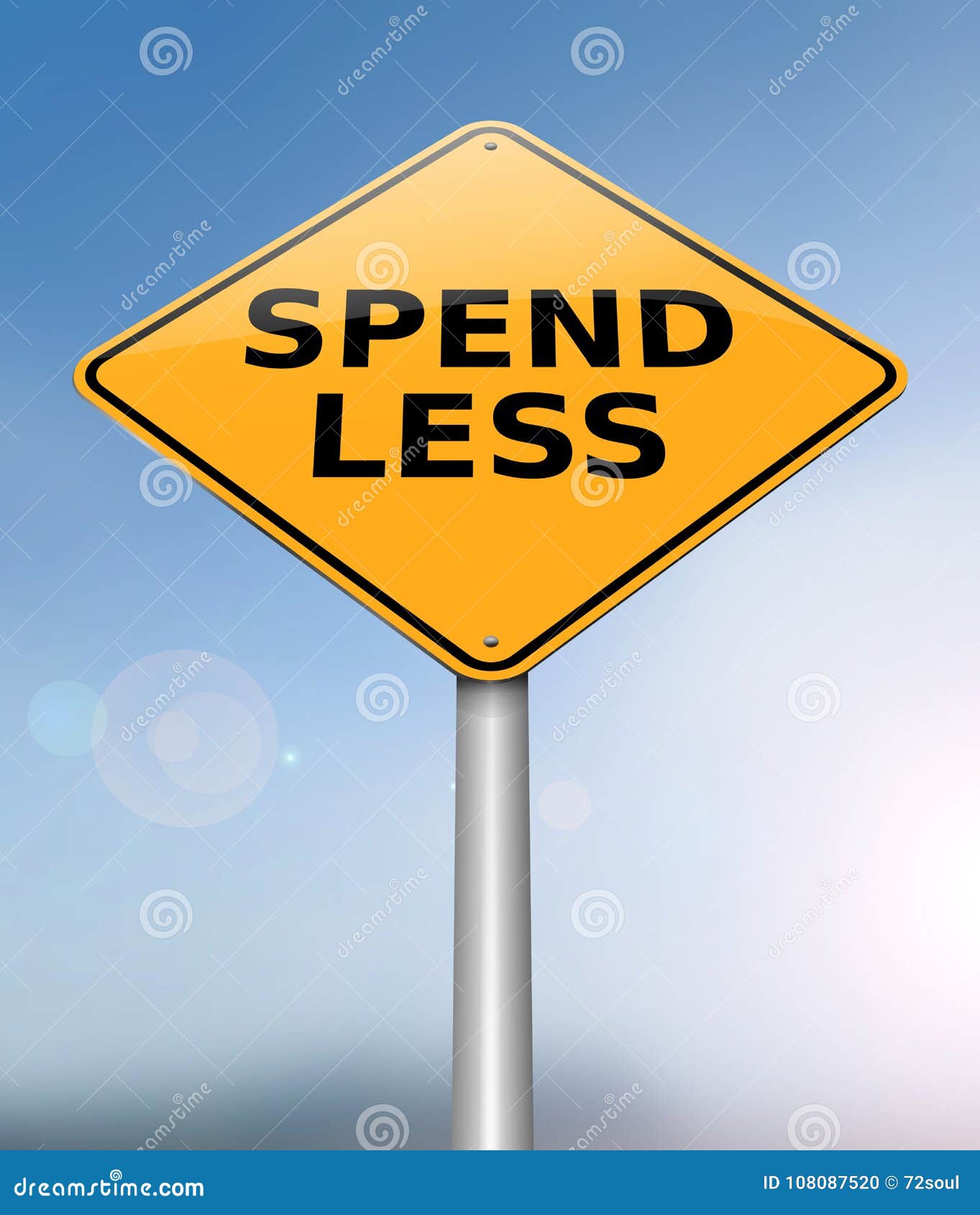 Spend less concept. stock illustration. Illustration of prudent - 108087520