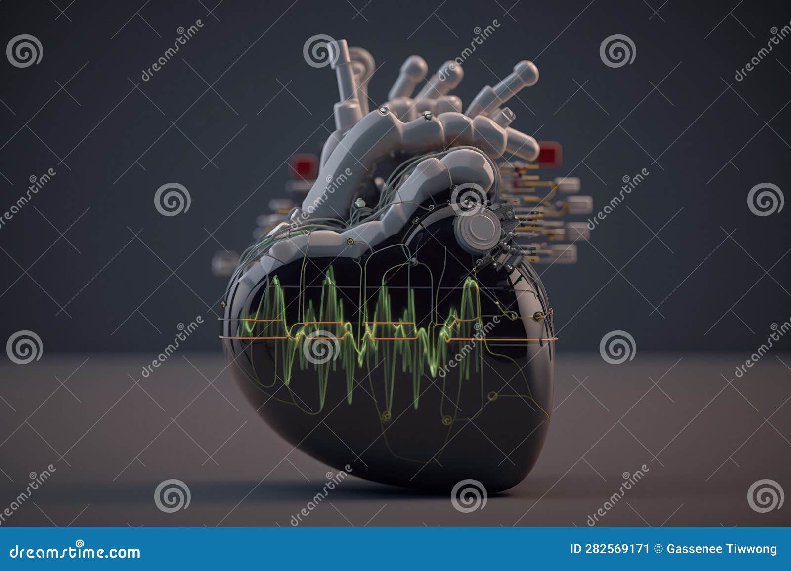 3D Illustration Design, Heart Battery Inspired by the Human Heart ...