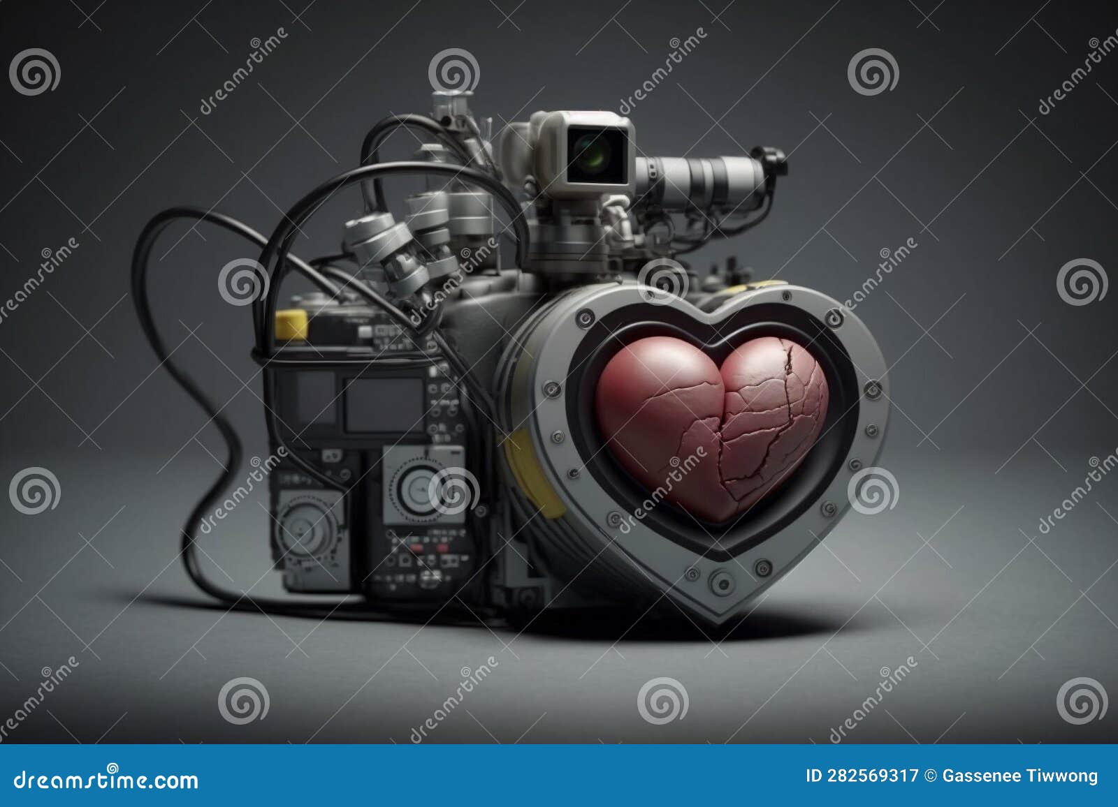 3D Illustration Design, Heart Battery Inspired by the Human Heart ...