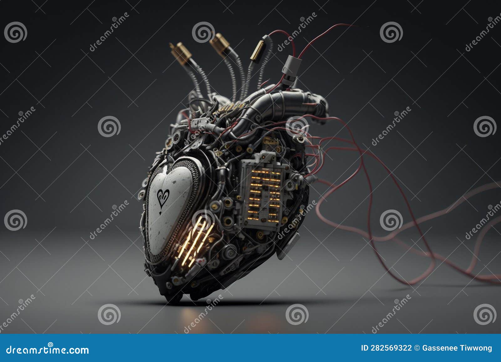 3D Illustration Design, Heart Battery Inspired by the Human Heart ...