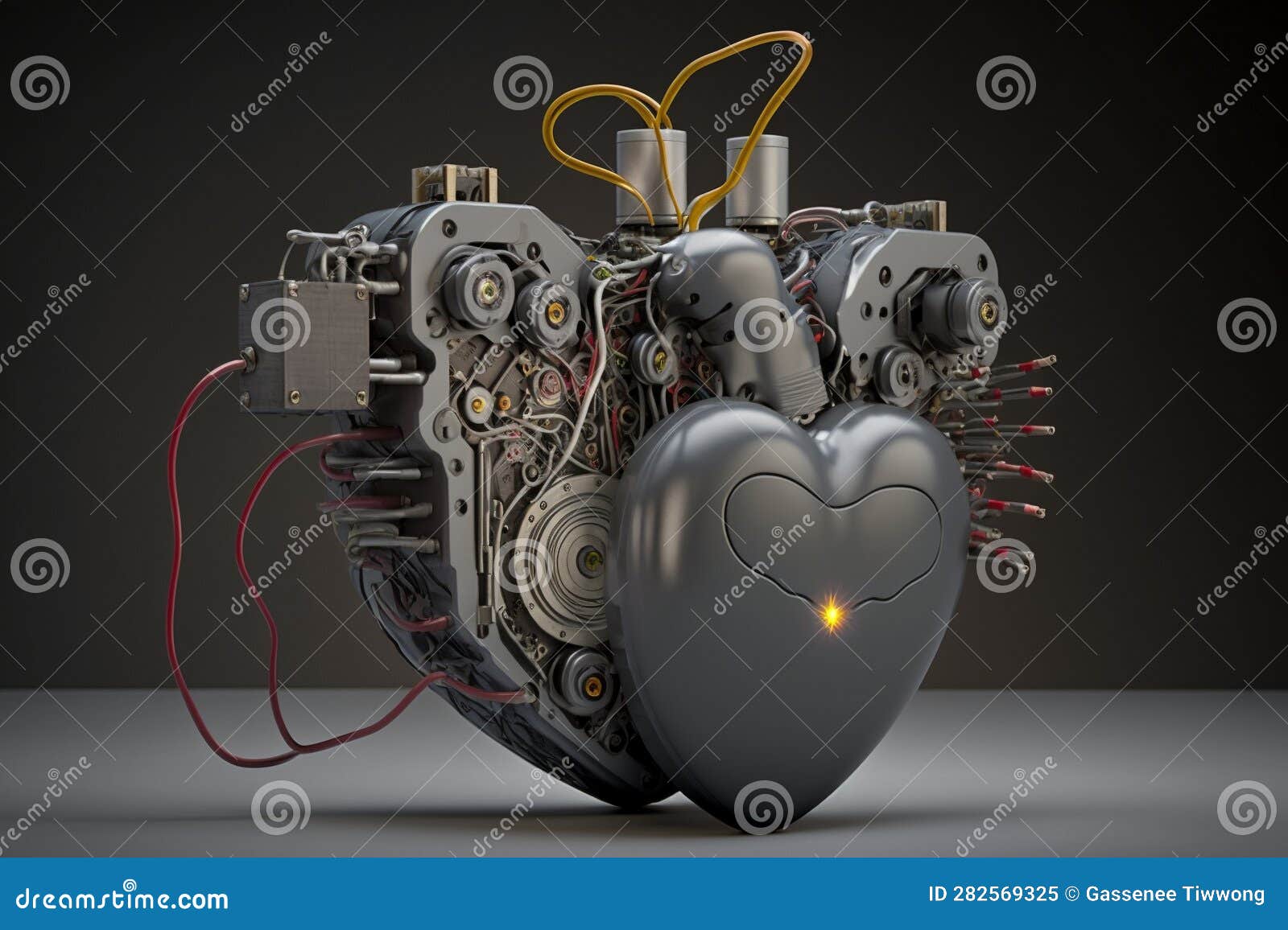 3D Illustration Design, Heart Battery Inspired by the Human Heart ...