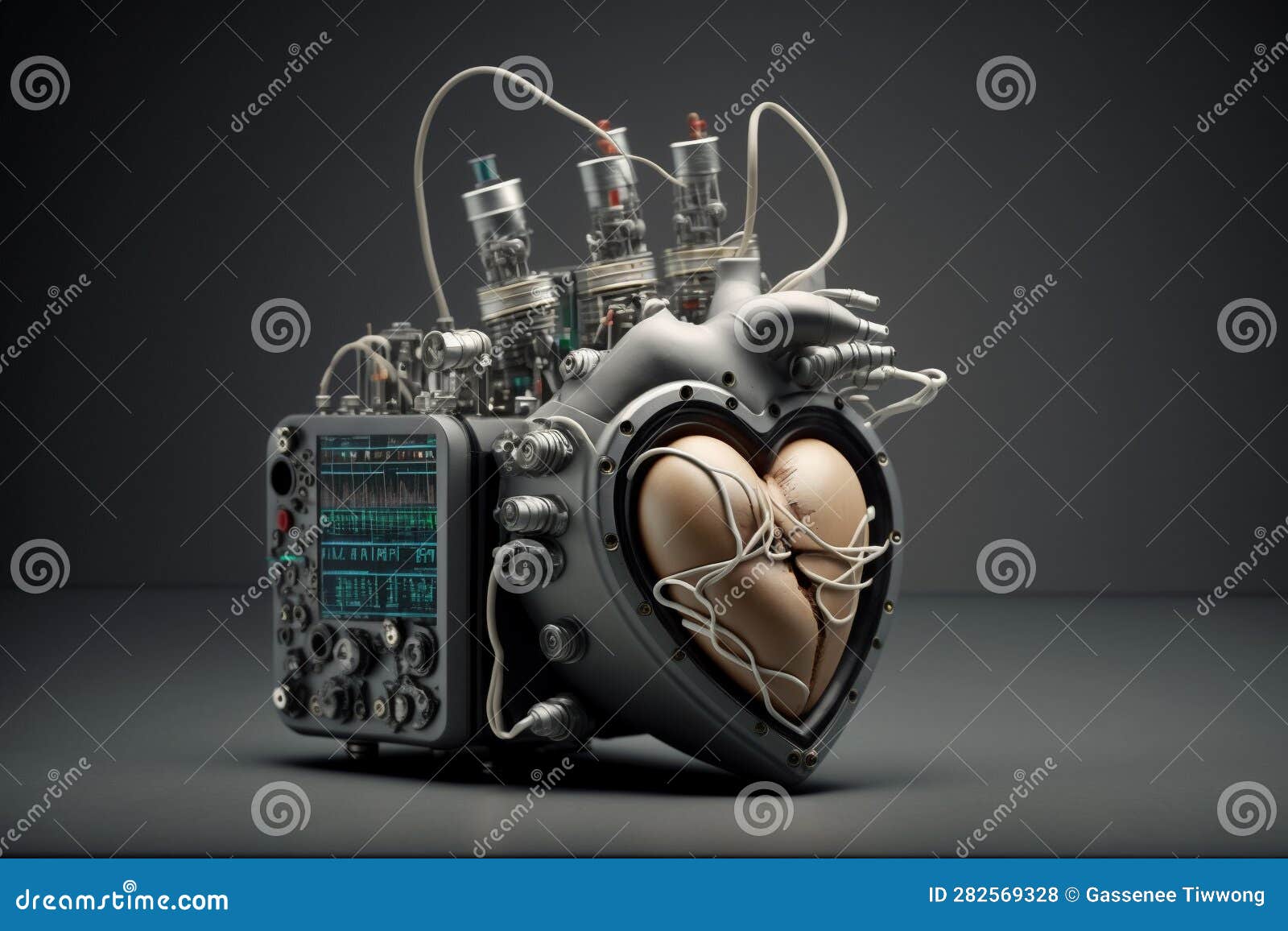 3D Illustration Design, Heart Battery Inspired by the Human Heart ...