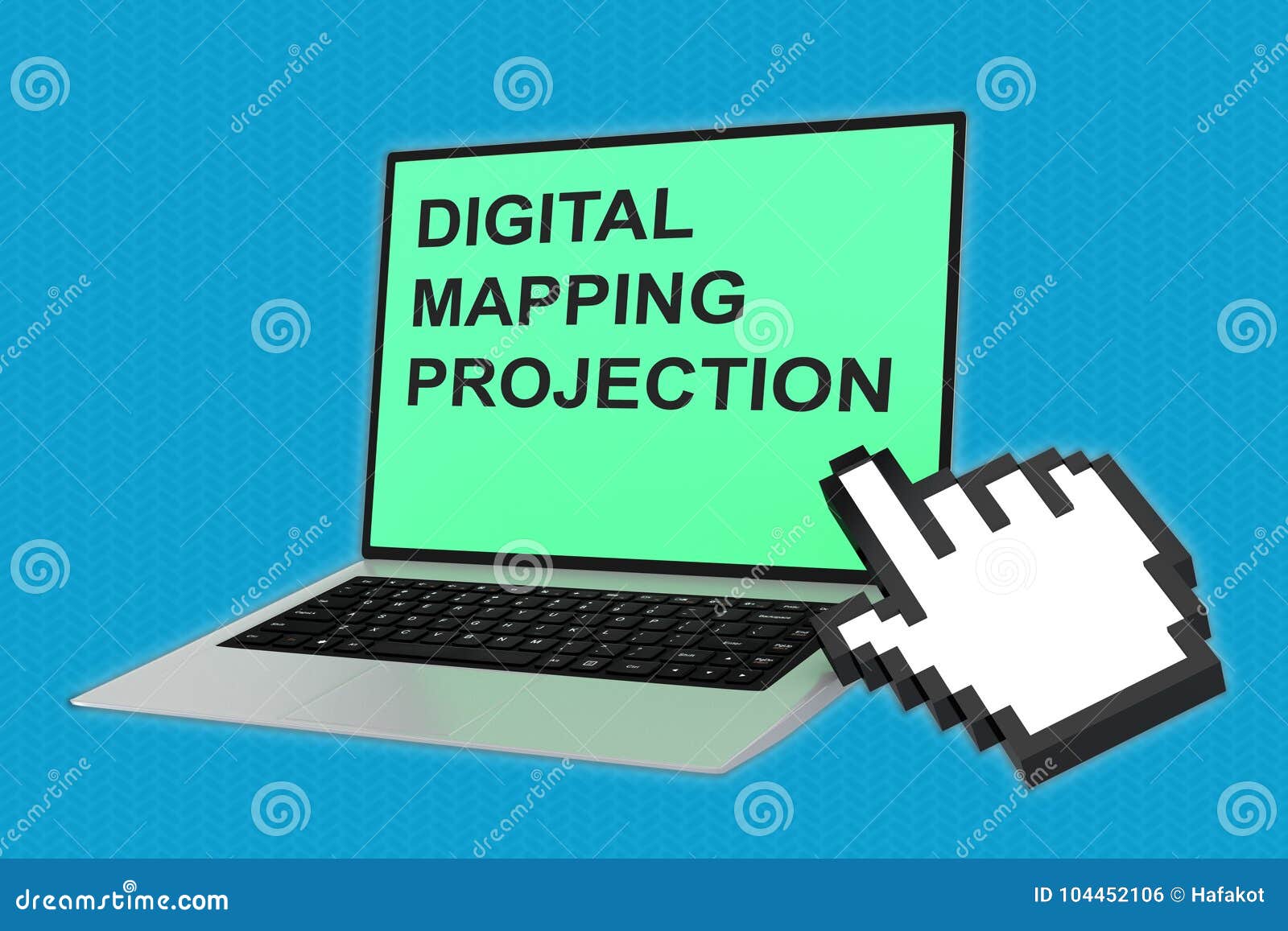 Digital Mapping Projection Concept Stock Illustration - Illustration of ...
