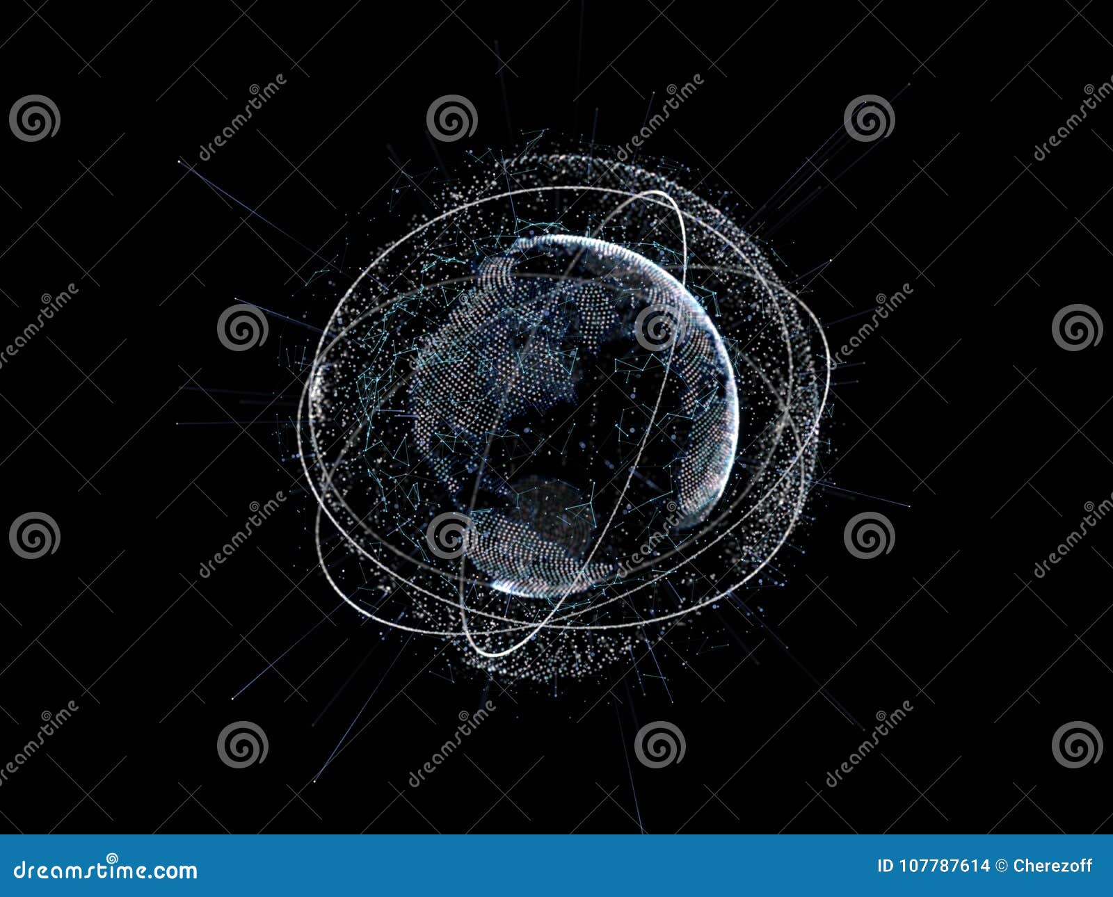 3d Illustration of Digital Virtual Planet Earth Stock Illustration ...