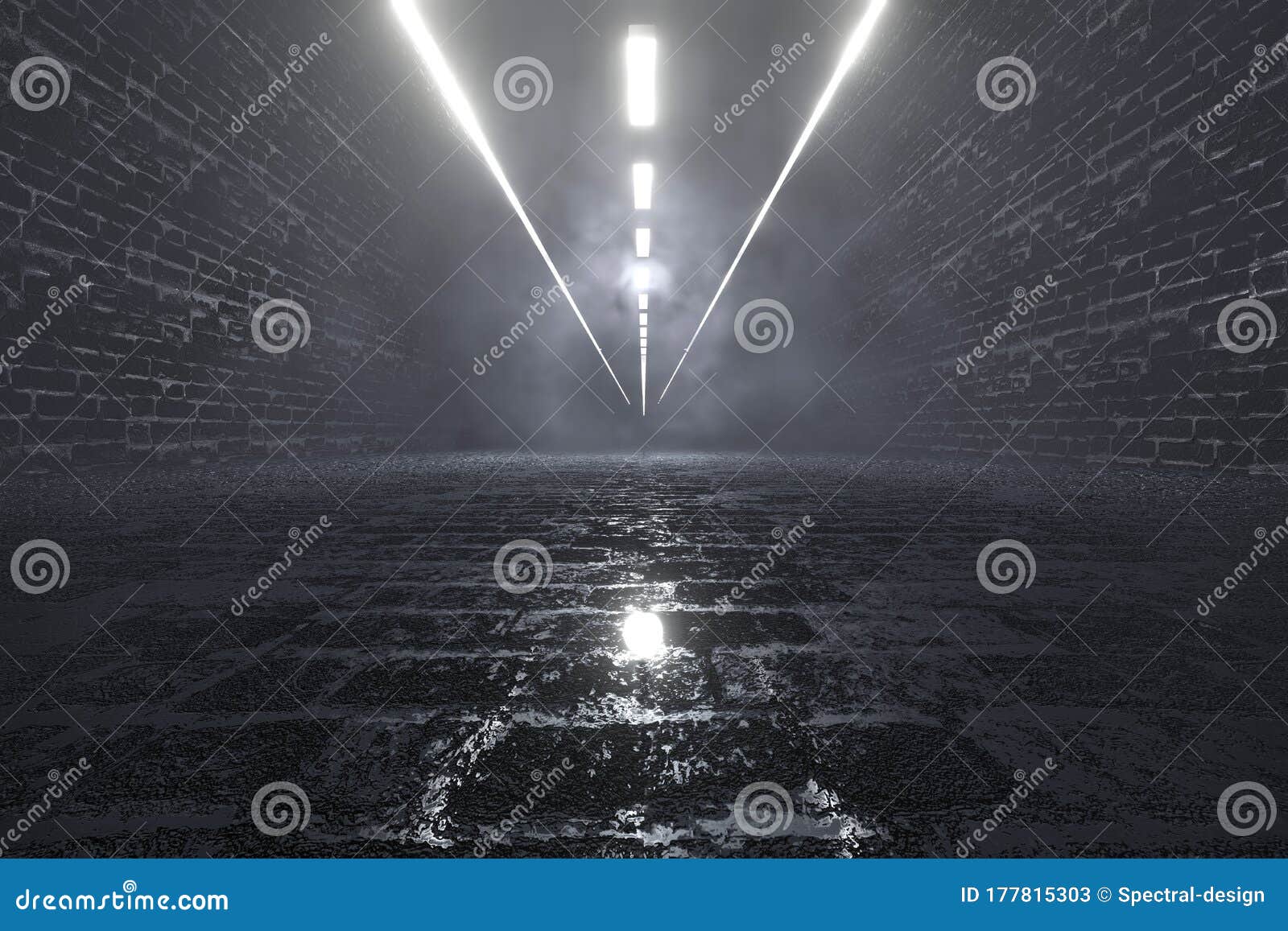 3D Illustration of a Dirty Dark Path Stock Illustration - Illustration ...