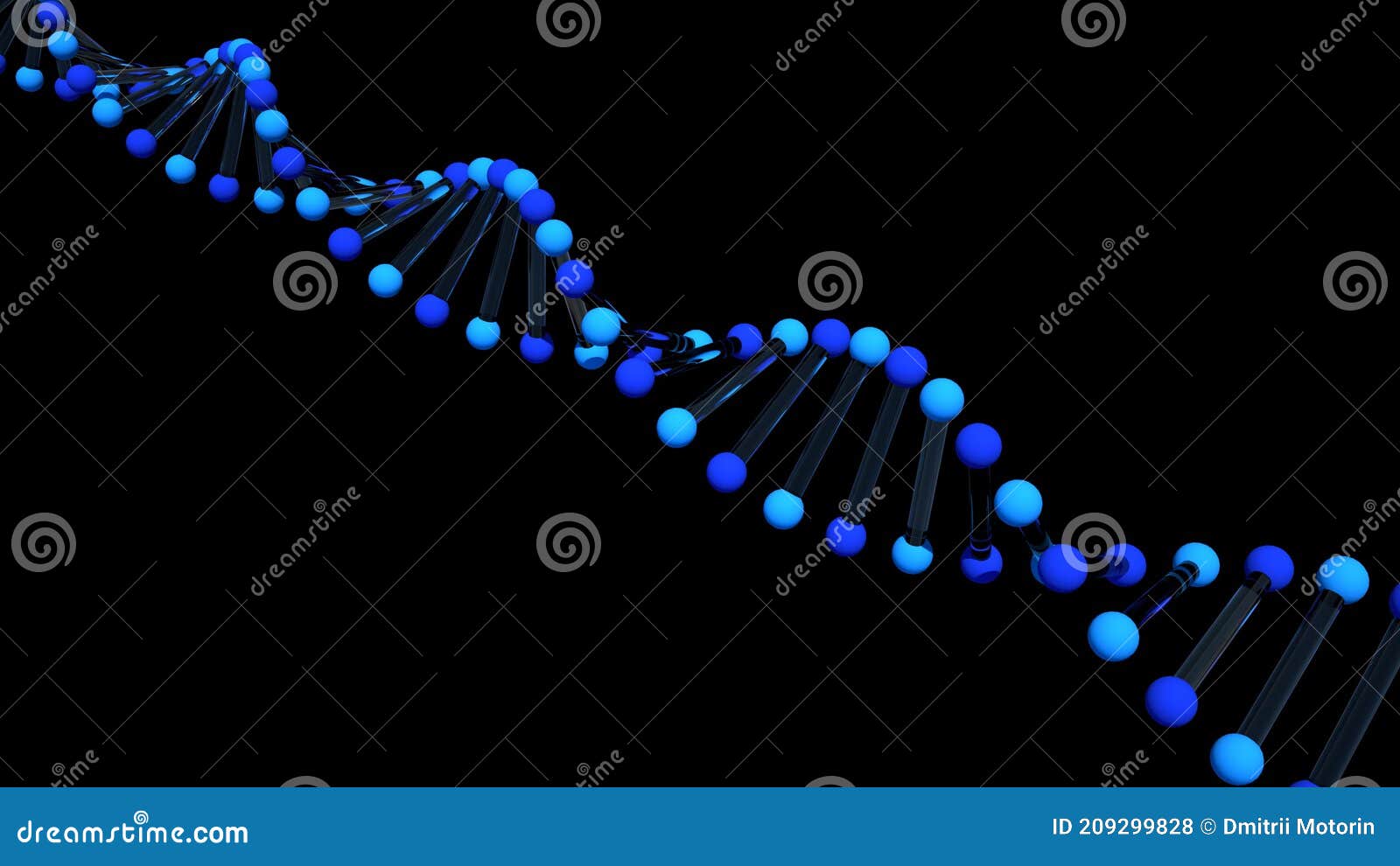 3d Illustration Dna Molecular Chain, Gene Molecular Structure ...
