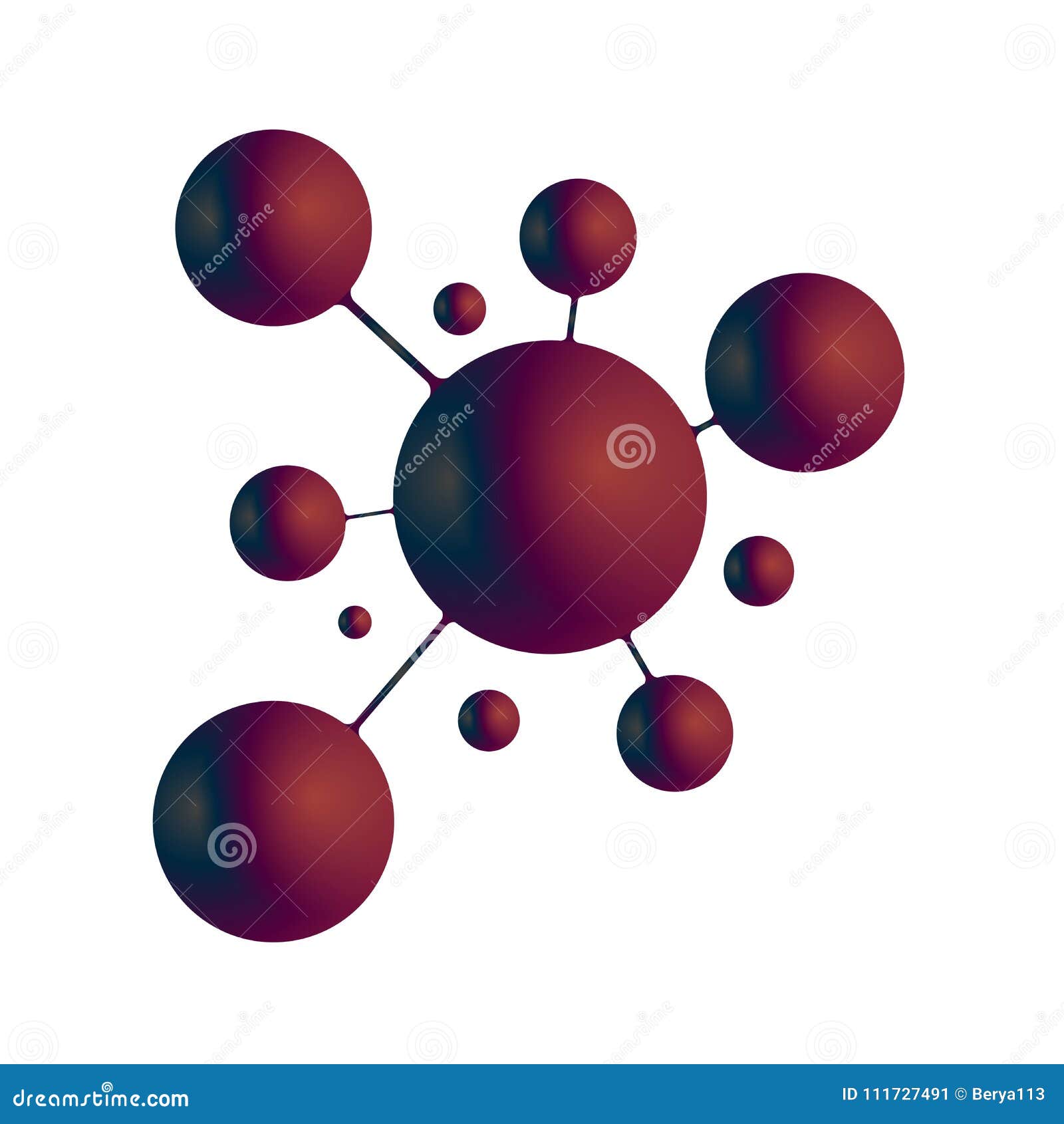 3D Illustration Dna,molecule, Atom. Stock Illustration - Illustration ...