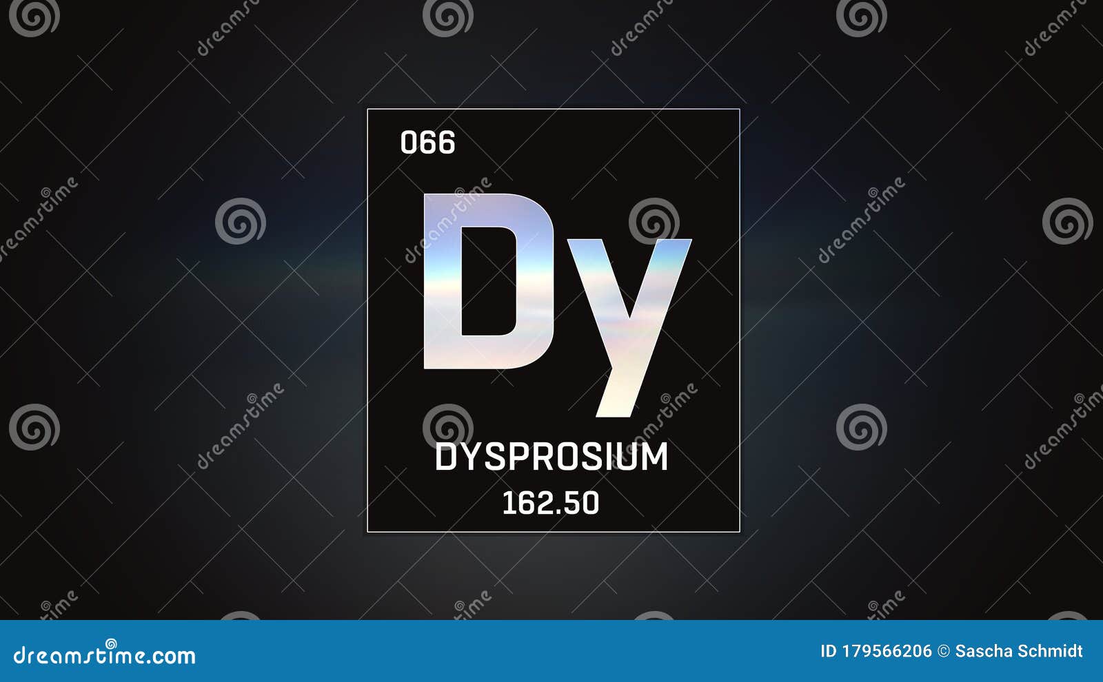 Dysprosium, 3D Rendering Of Symbols Of The Elements Of The Periodic ...