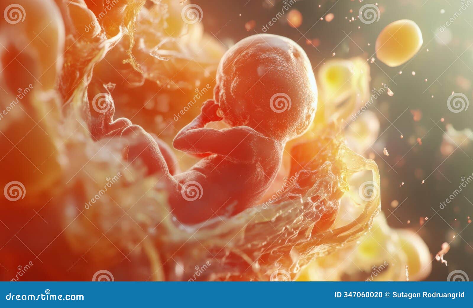 3D Illustration of the Early Development of an Embryo Stock ...