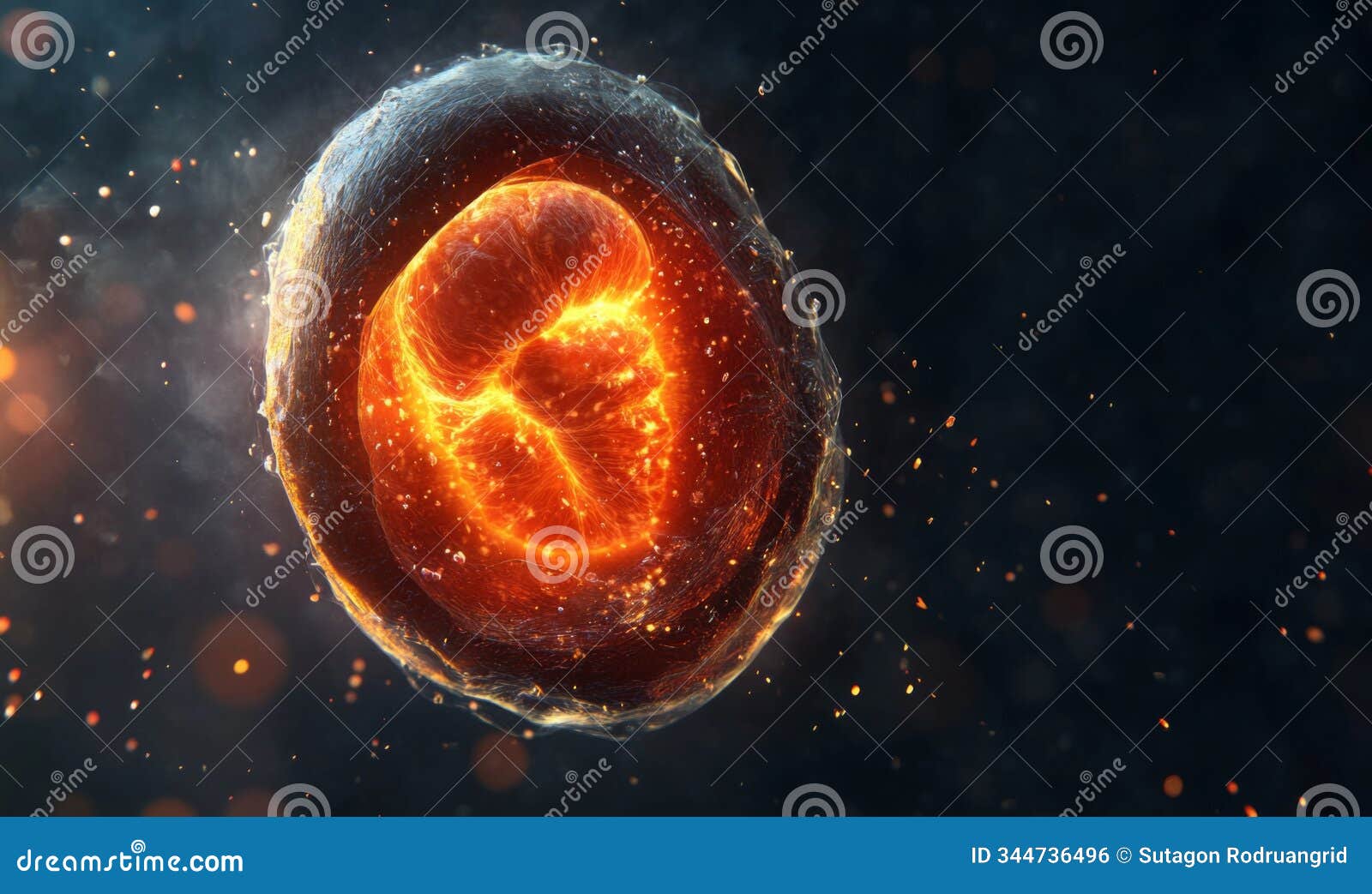 3D Illustration of the Early Development of an Embryo Stock ...