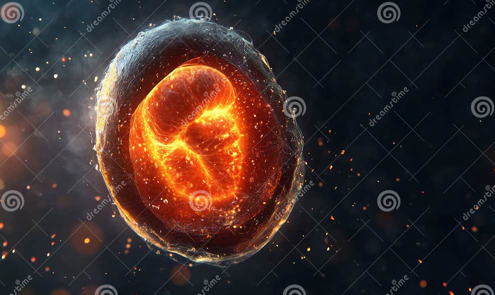 3D Illustration of the Early Development of an Embryo Stock ...