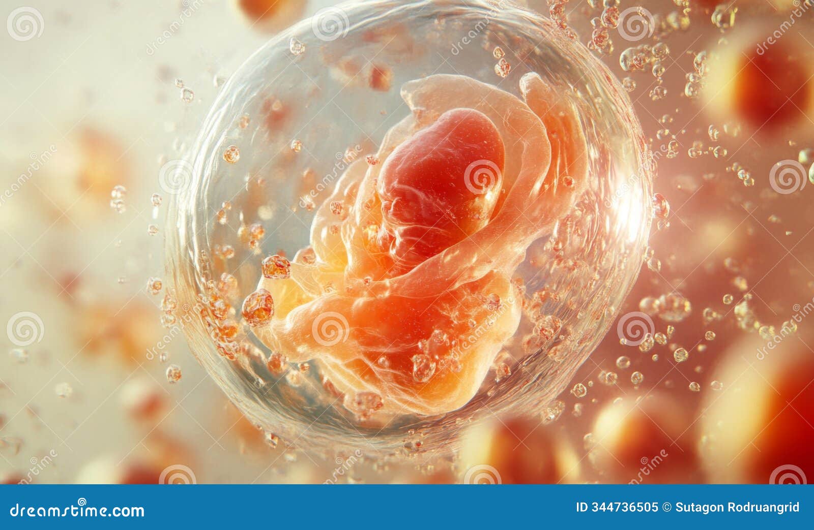 3D Illustration of the Early Development of an Embryo Stock ...