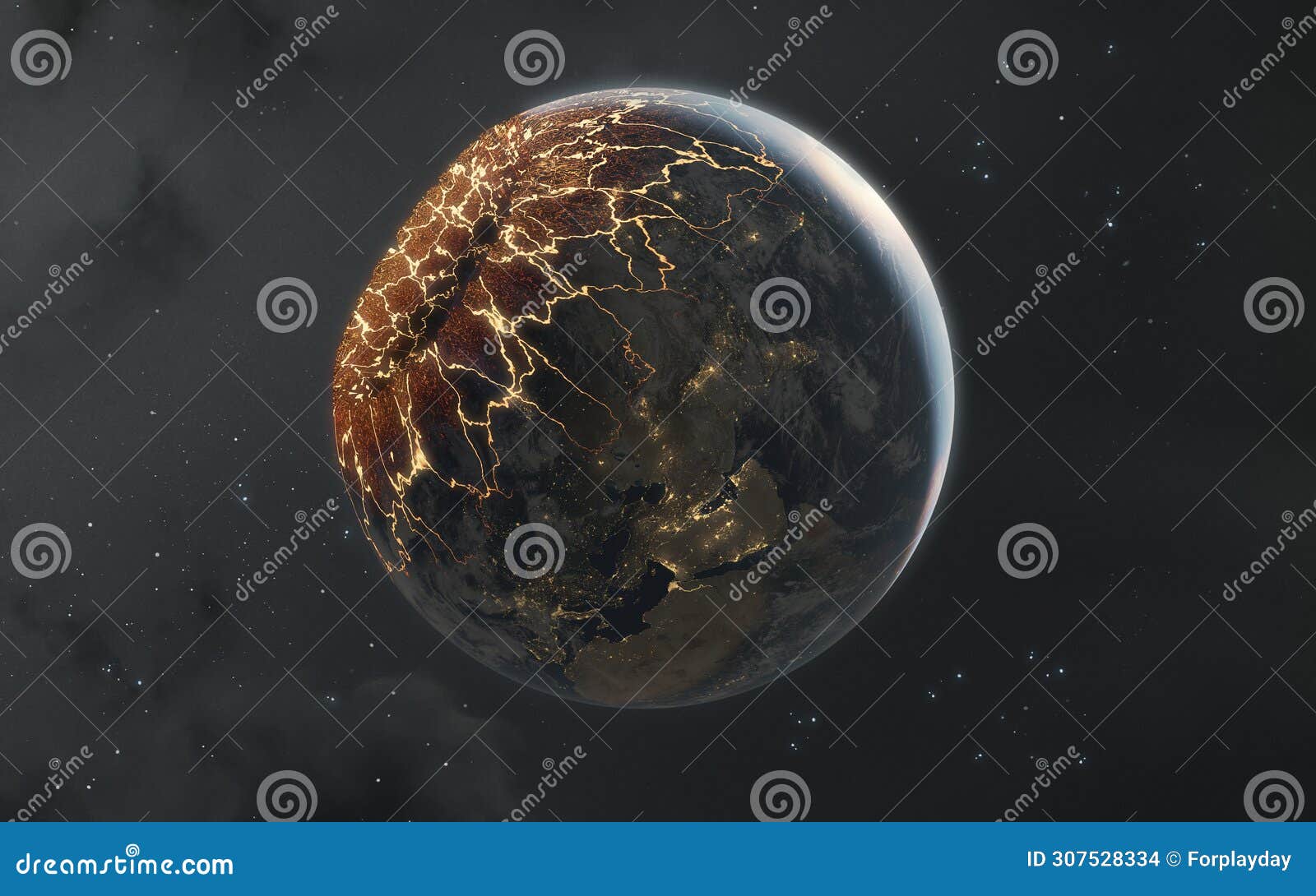 3D Illustration Of Earth Exploding Royalty-Free Cartoon | CartoonDealer ...