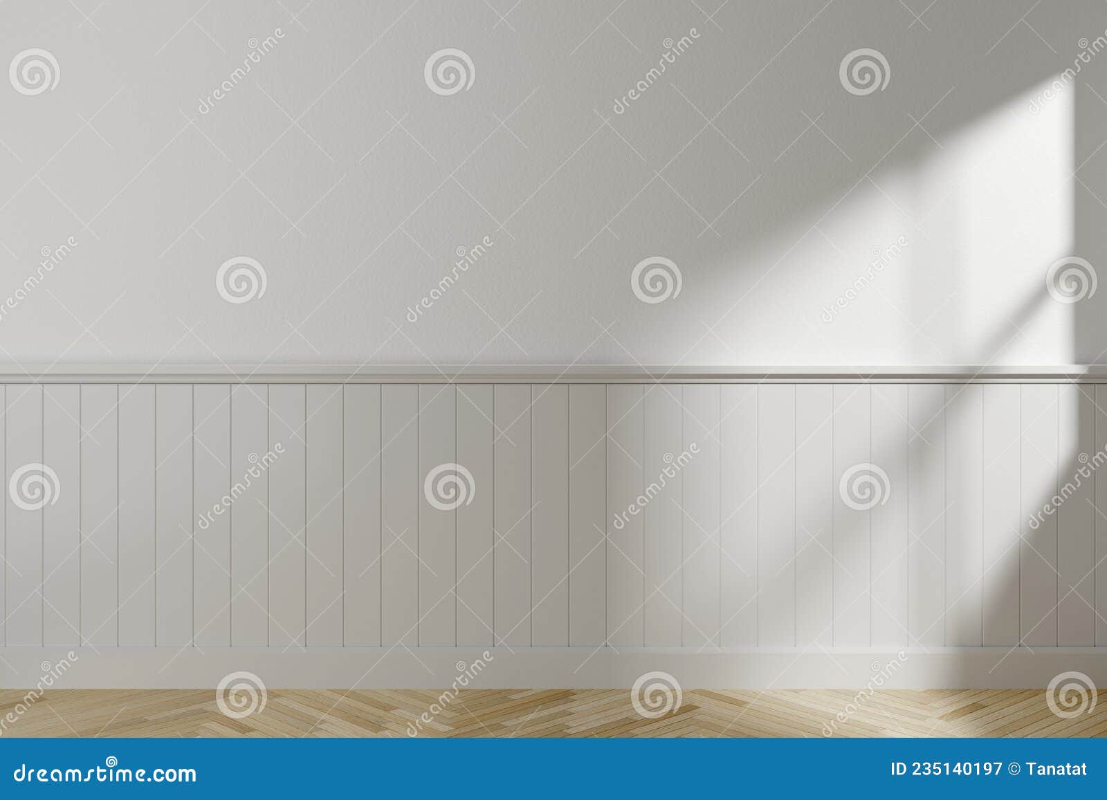 Empty White Wall with Window Light Stock Illustration - Illustration of ...