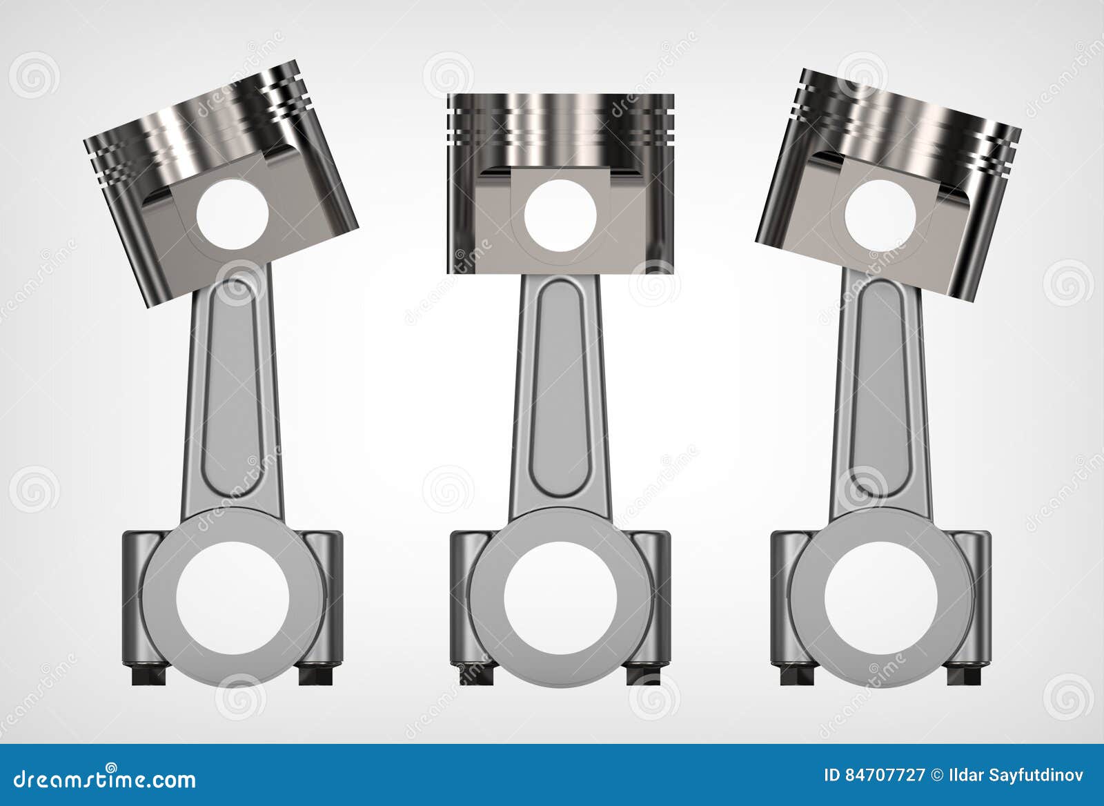 3d Illustration of Engine Pistons Stock Illustration - Illustration of ...