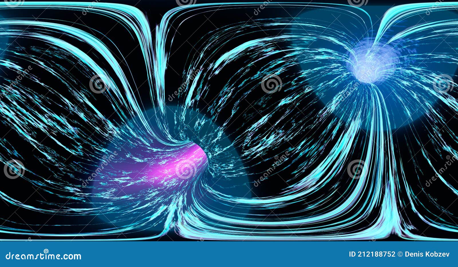 3D Illustration.Environment 360 Degrees. a Wormhole in Time and Space ...