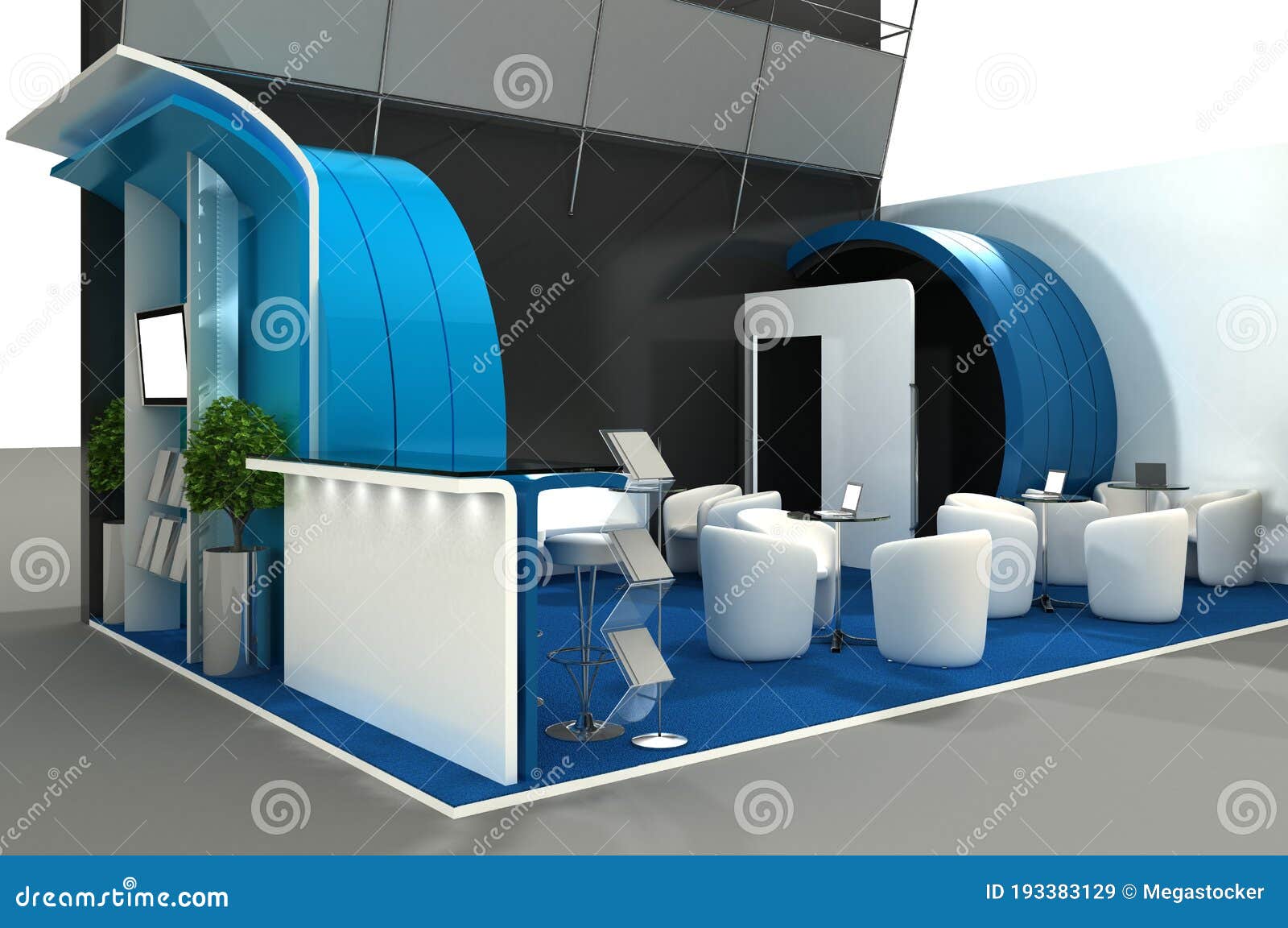 3d Illustration of an Exhibition Stand Stock Illustration ...