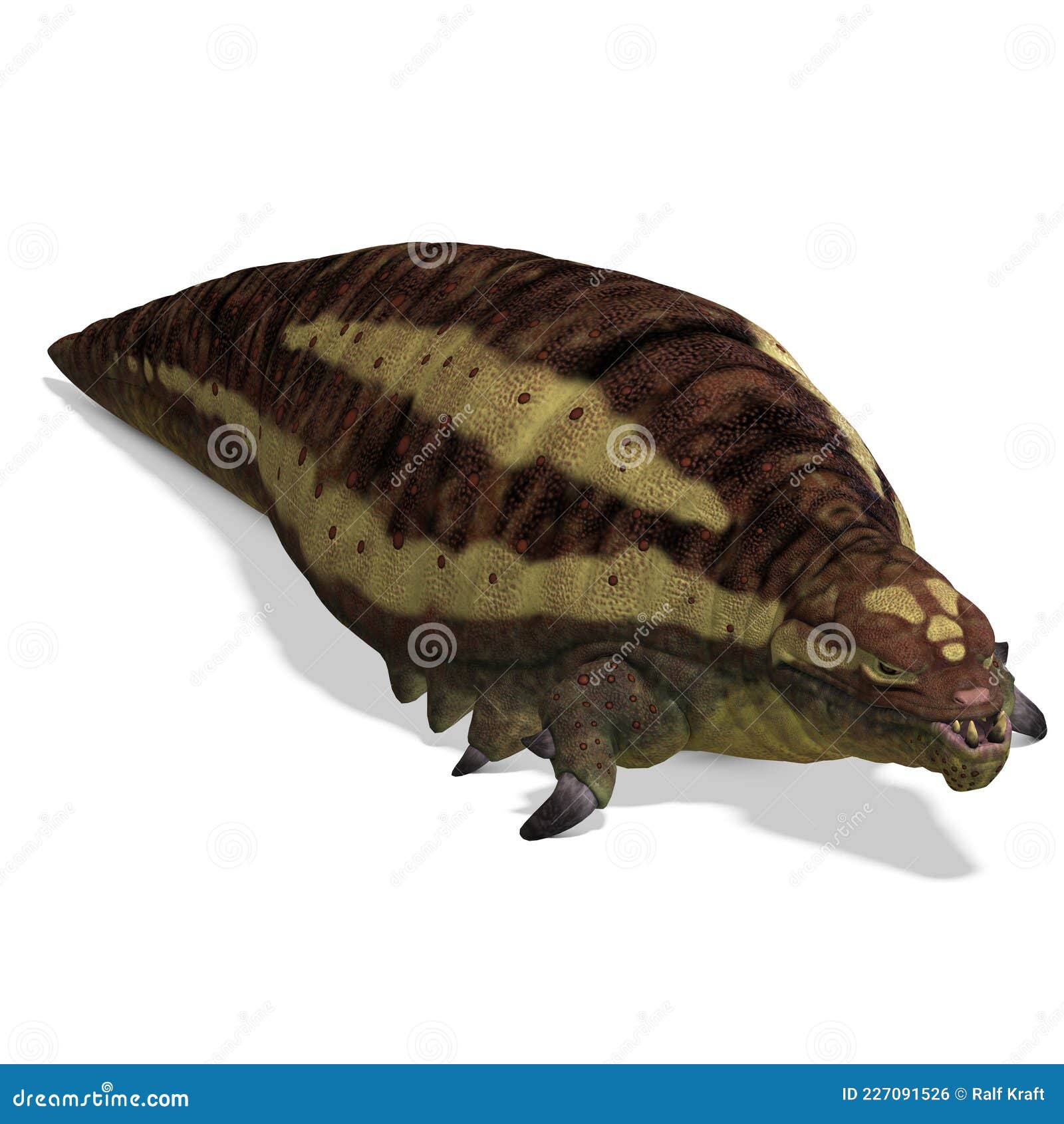3D-illustration of a Extinct Dinosaur Worm. Isolated Rendering Object ...