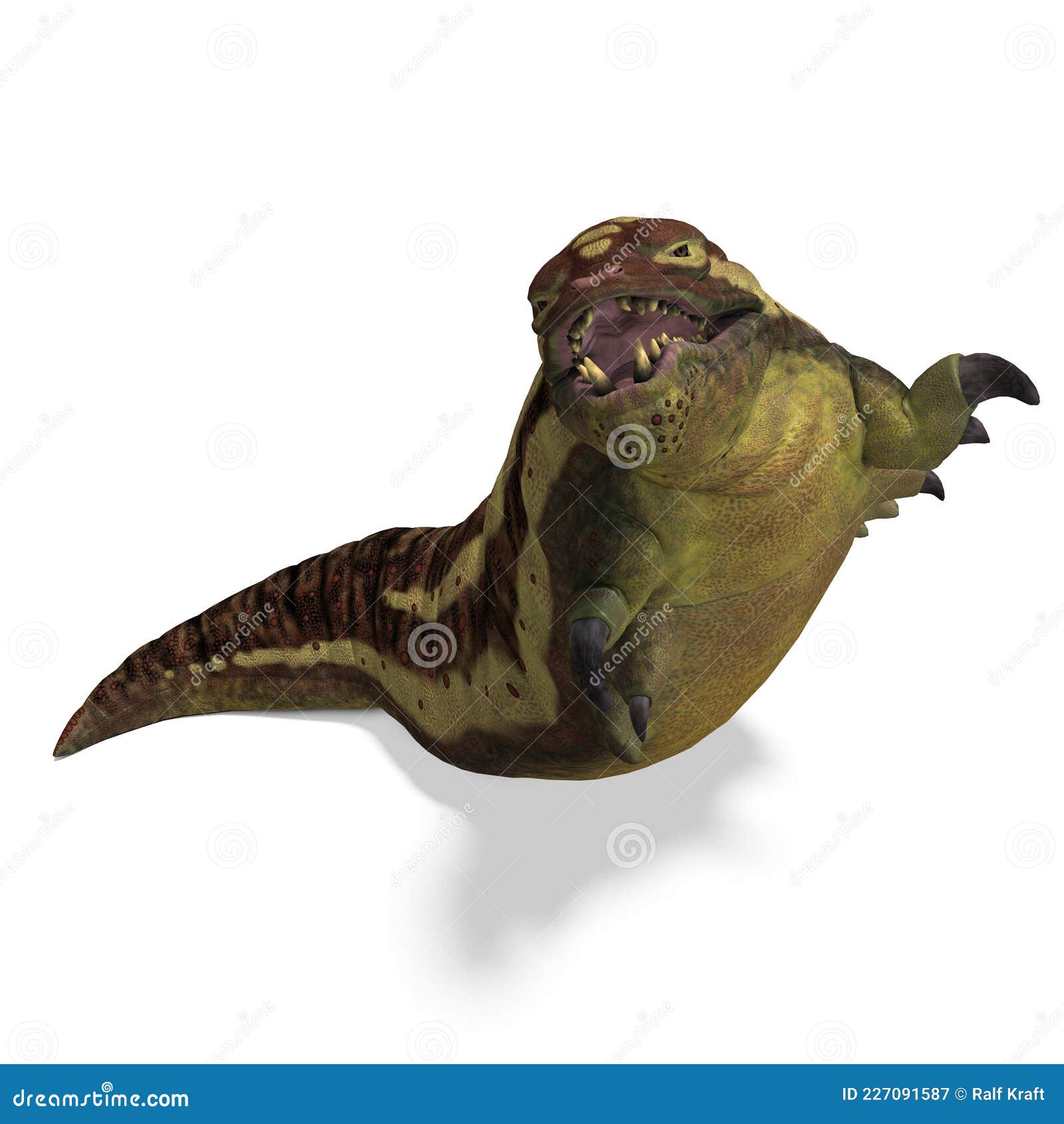 3D-illustration of a Extinct Dinosaur Worm. Isolated Rendering Object ...