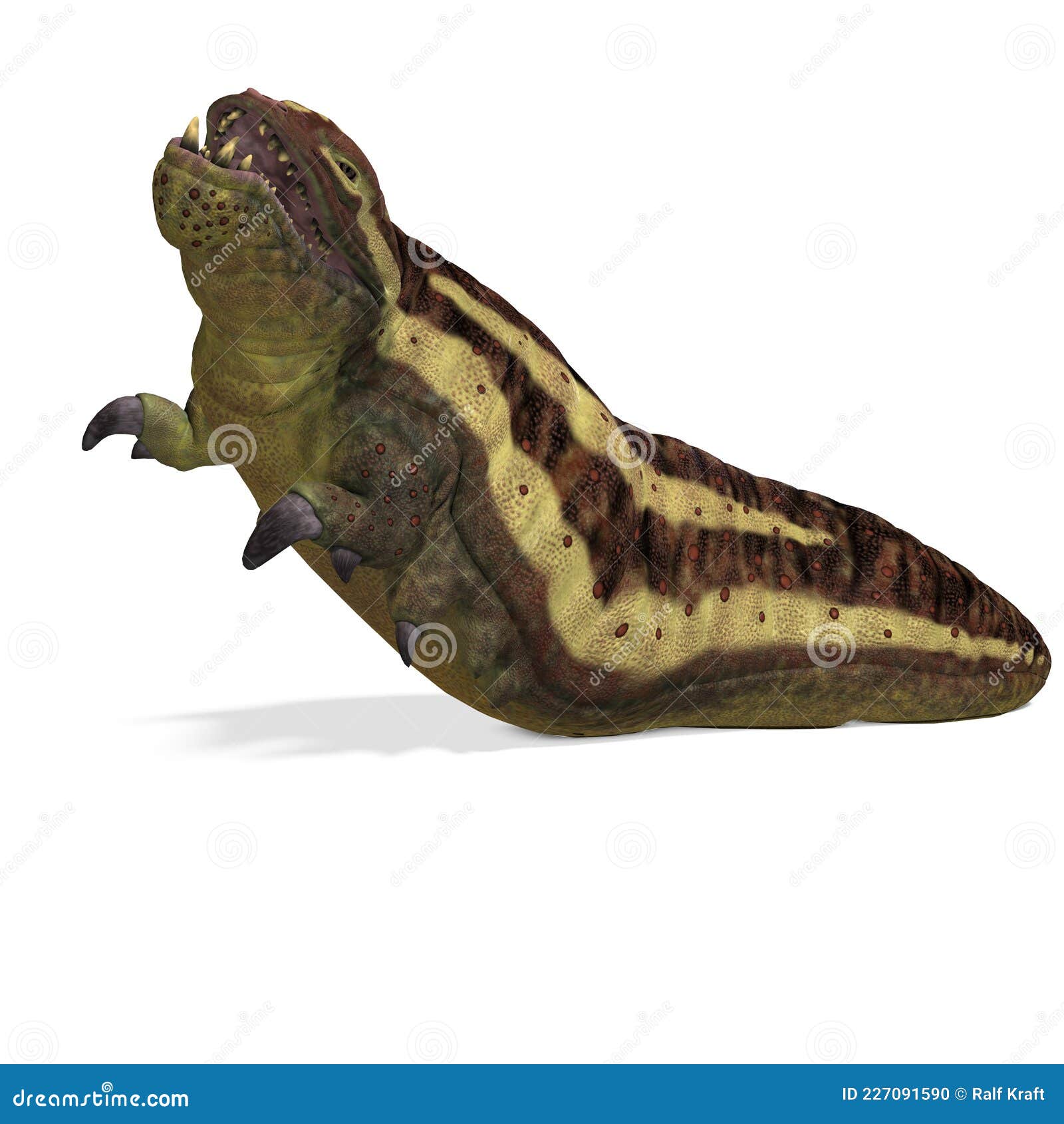 3D-illustration of a Extinct Dinosaur Worm. Isolated Rendering Object ...