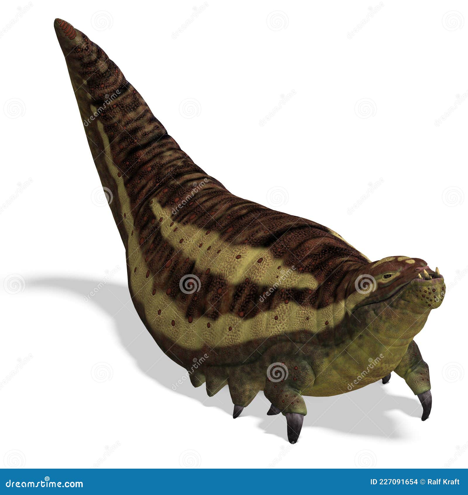 3D-illustration of a Extinct Dinosaur Worm. Isolated Rendering Object ...