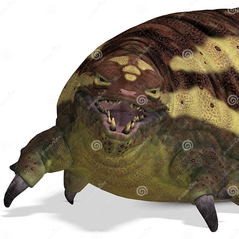 3D-illustration of a Extinct Dinosaur Worm. Isolated Rendering Object ...